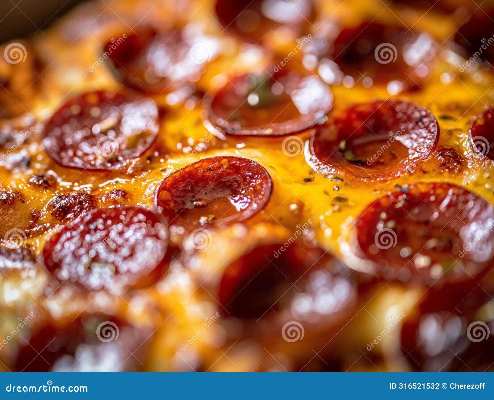 Close-up Pepperoni Pizza Texture Stock Photo - Image of crust, pull ...