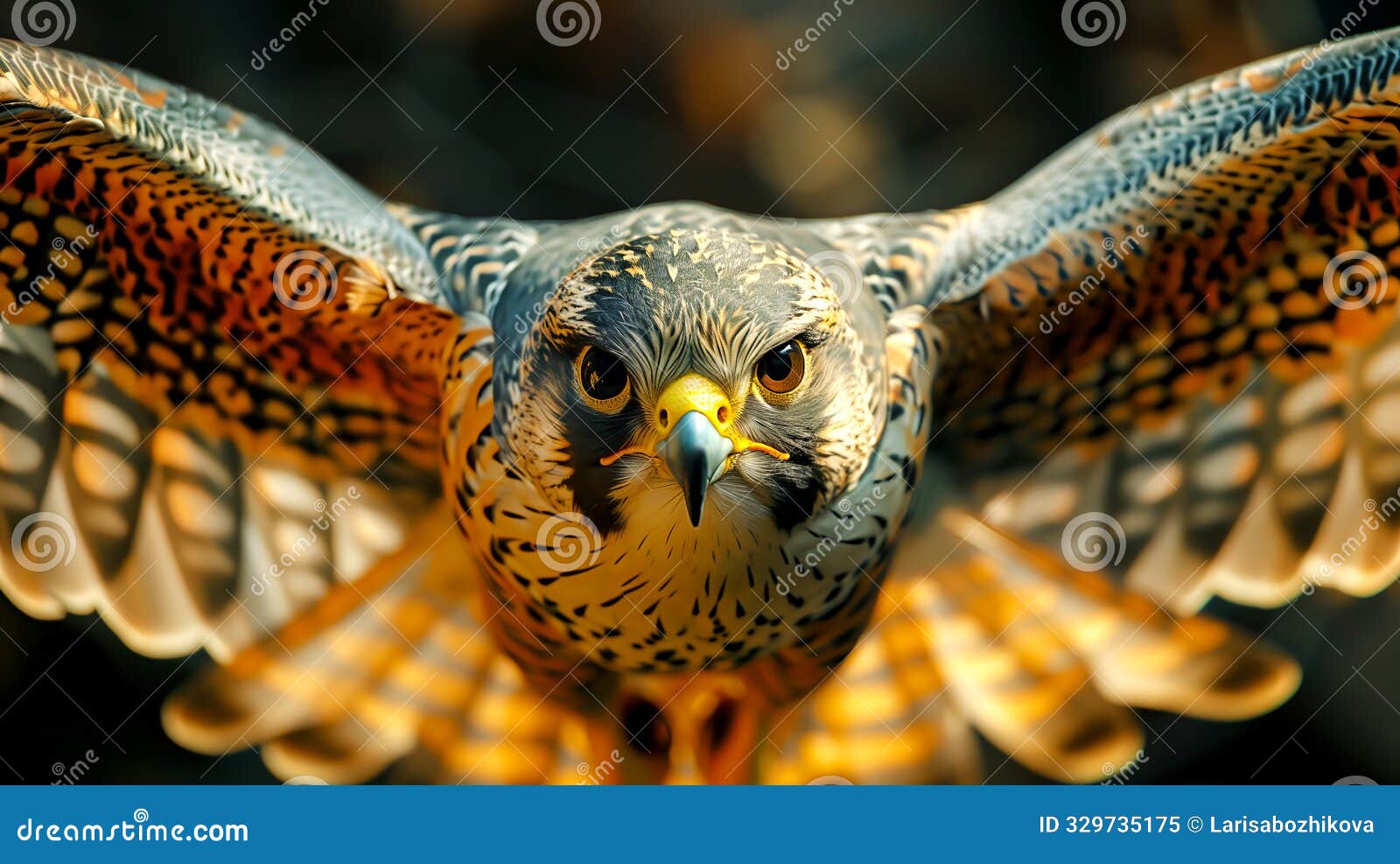 Peregrine Falcon Swooping Low Polygon Vector Illustration ...