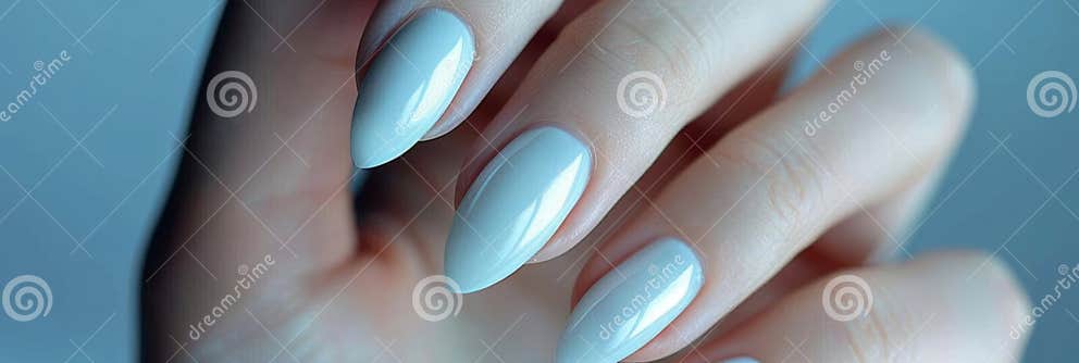 Close Up of Perfectly Manicured Hand on White Backdrop with Ample Space ...