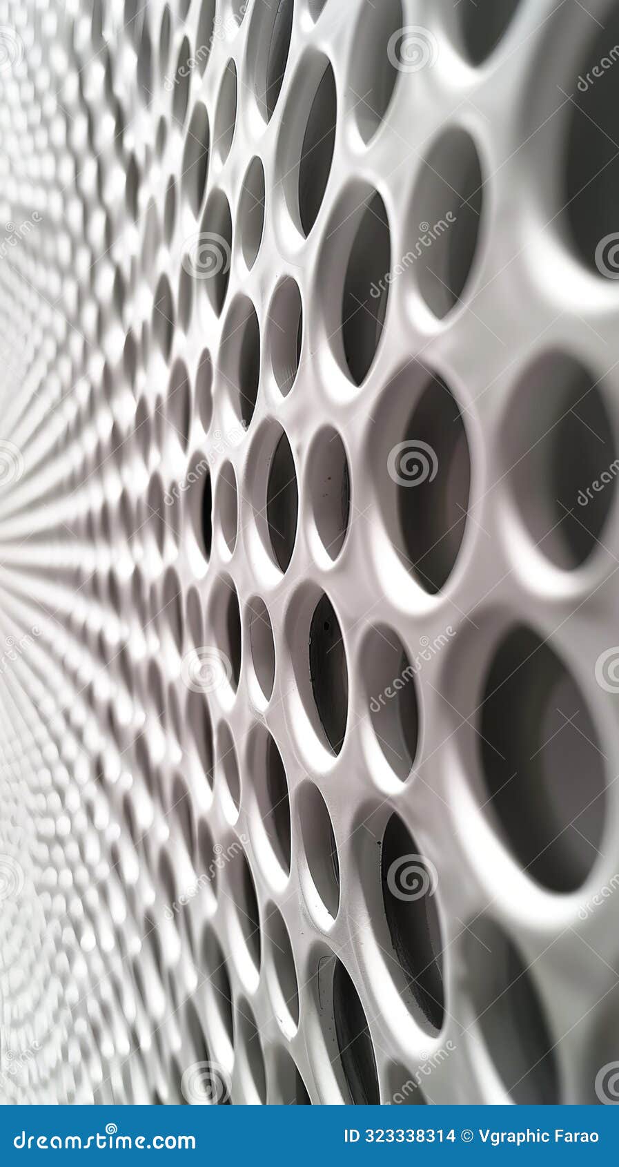 Close-up of a Perforated Metal Sheet with Circular Patterns, Abstract ...