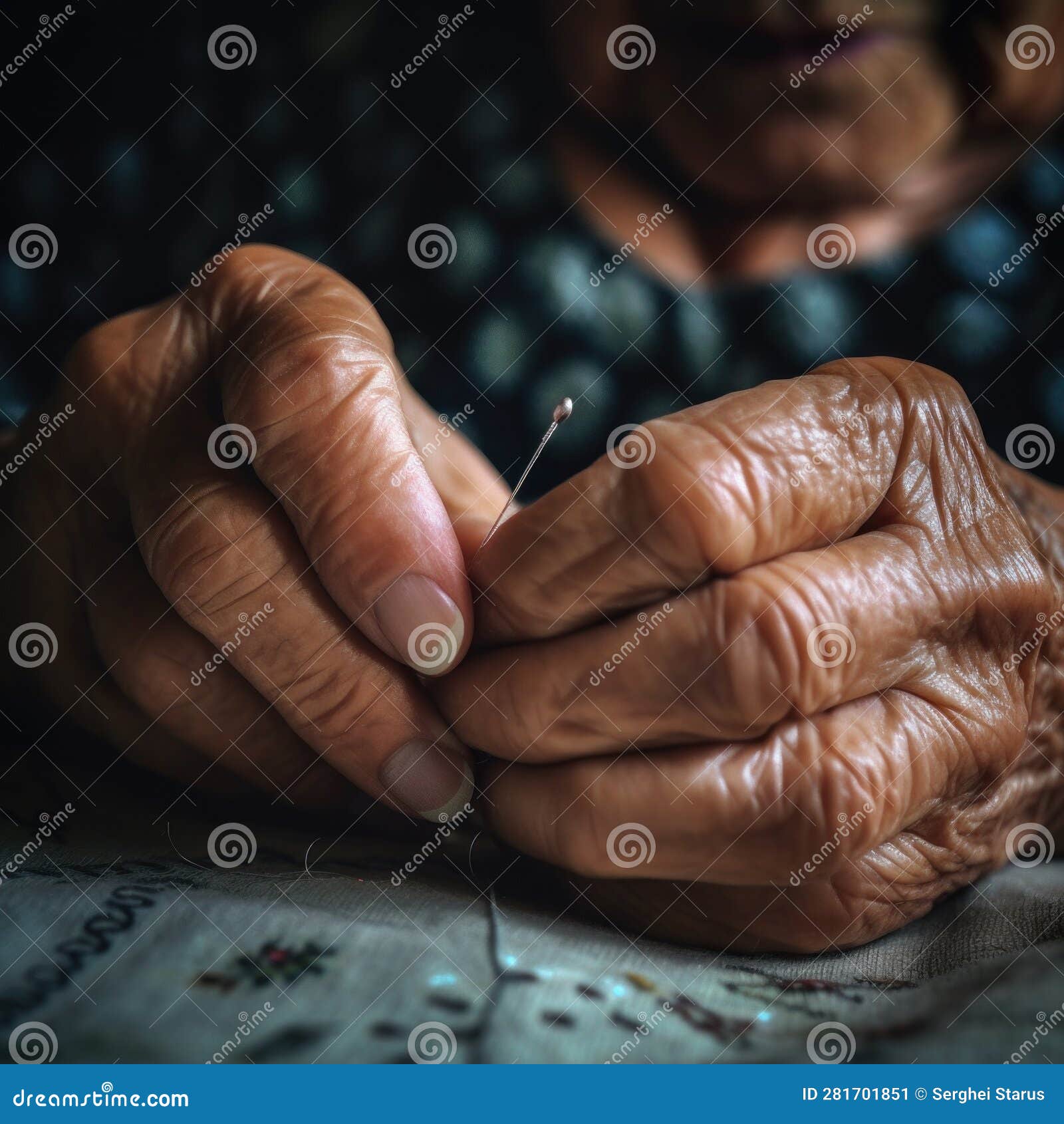 A Close Up of a Person Holding a Needle. Generative AI Image. Stock ...