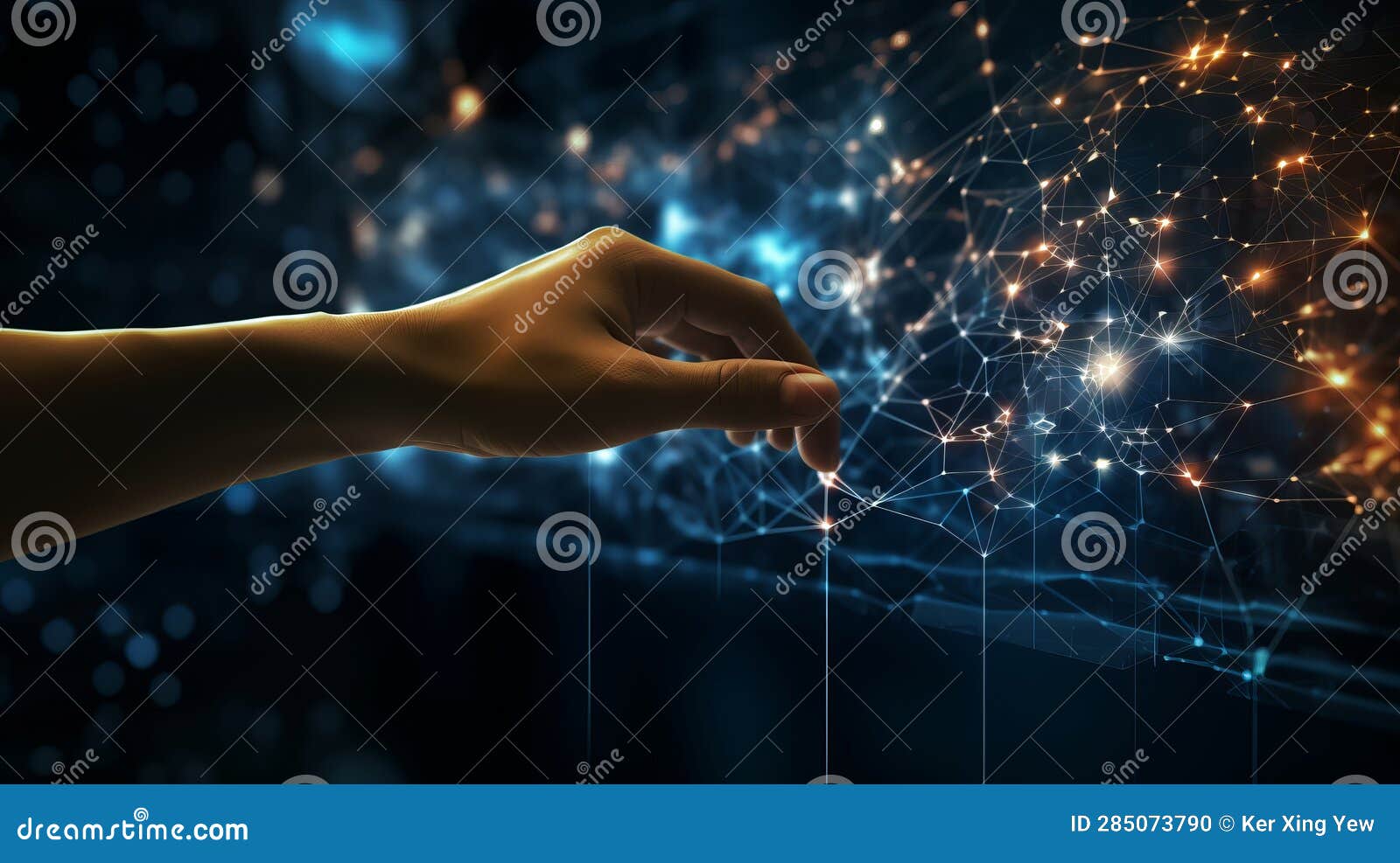 Close-up of a Person S Hand Adjusting Smart Wallpaper Stock ...