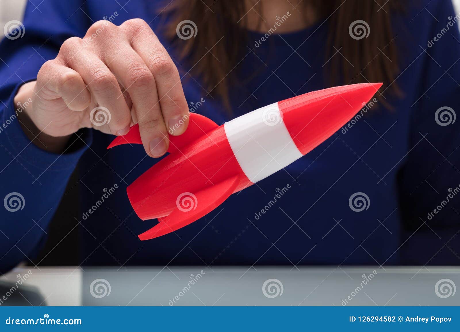Person Flying Rocket stock photo. Image of entrepreneurship - 126294582