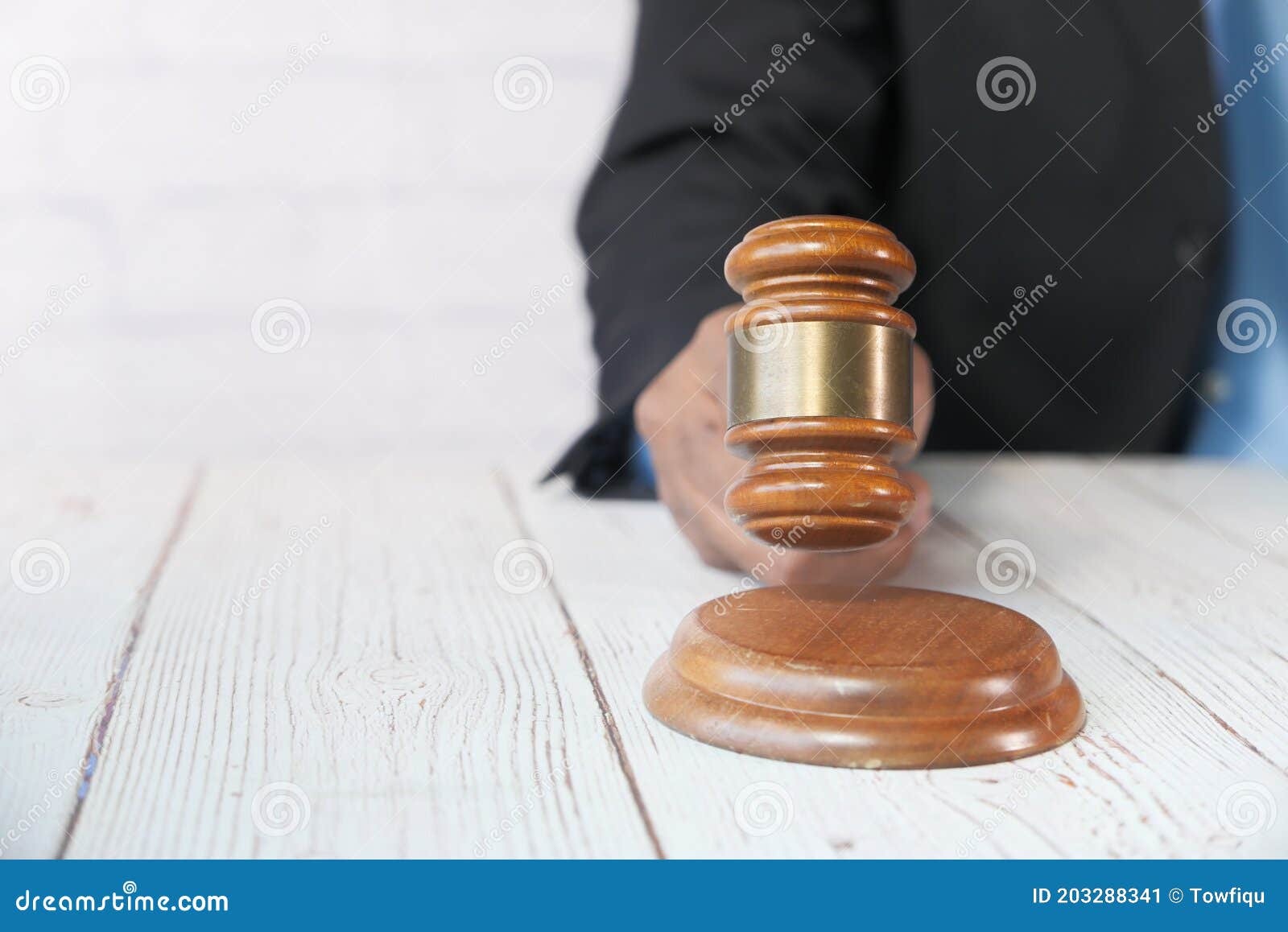 Close Up of Person`s Hand Striking the Gavel. Stock Image - Image of ...