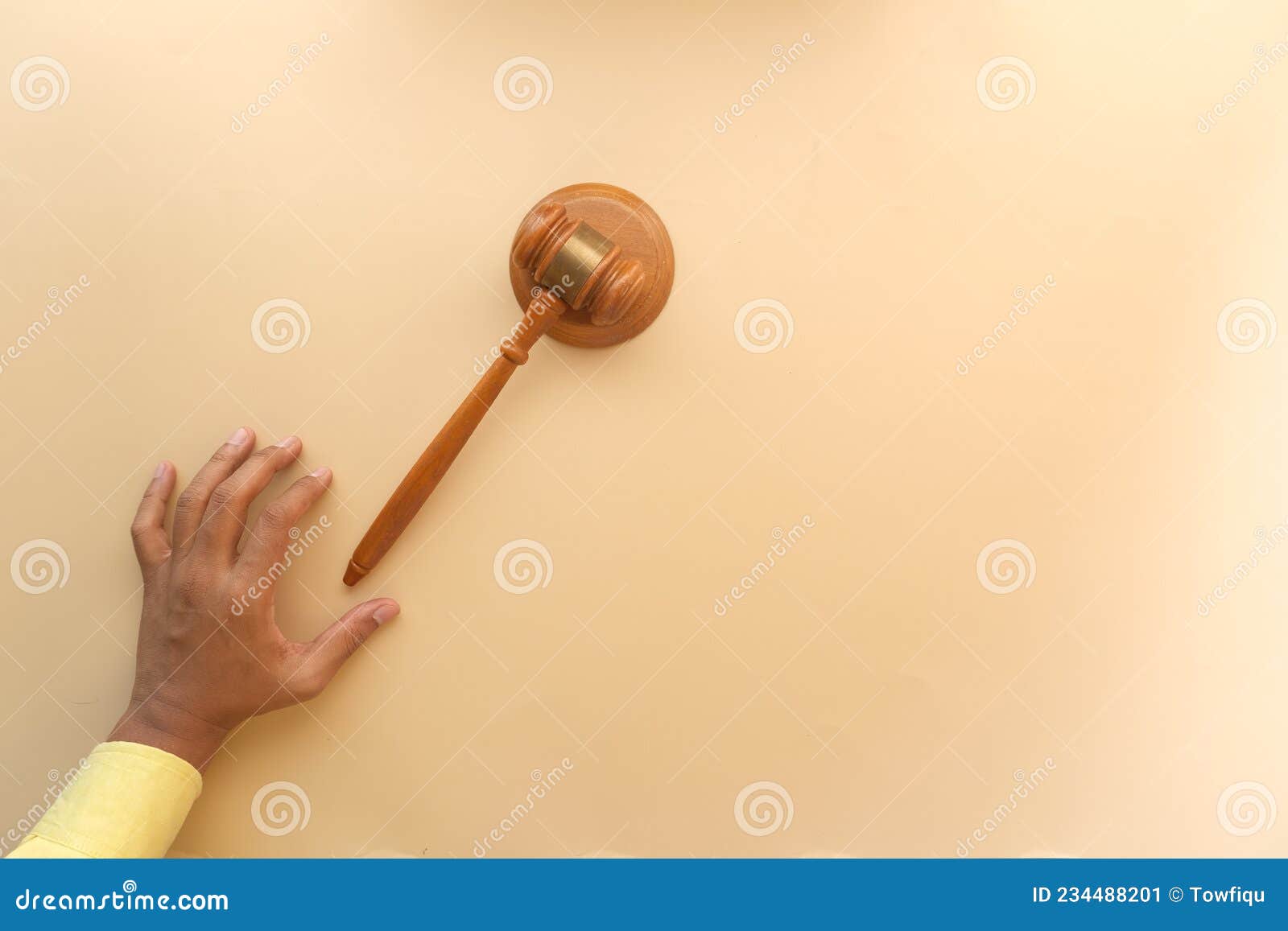 Close Up of Person S Hand Striking the Gavel. Stock Image - Image of ...