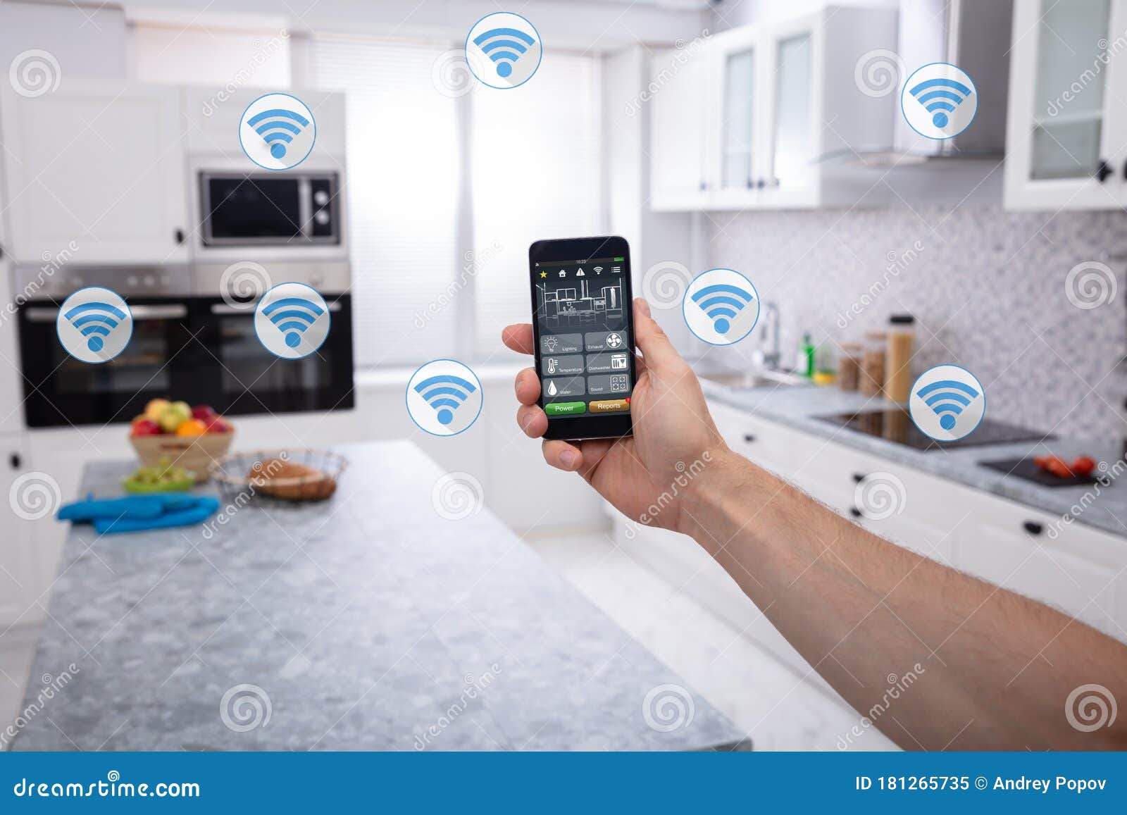 Person`s Using Smart Home System Application Stock Image - Image of ...