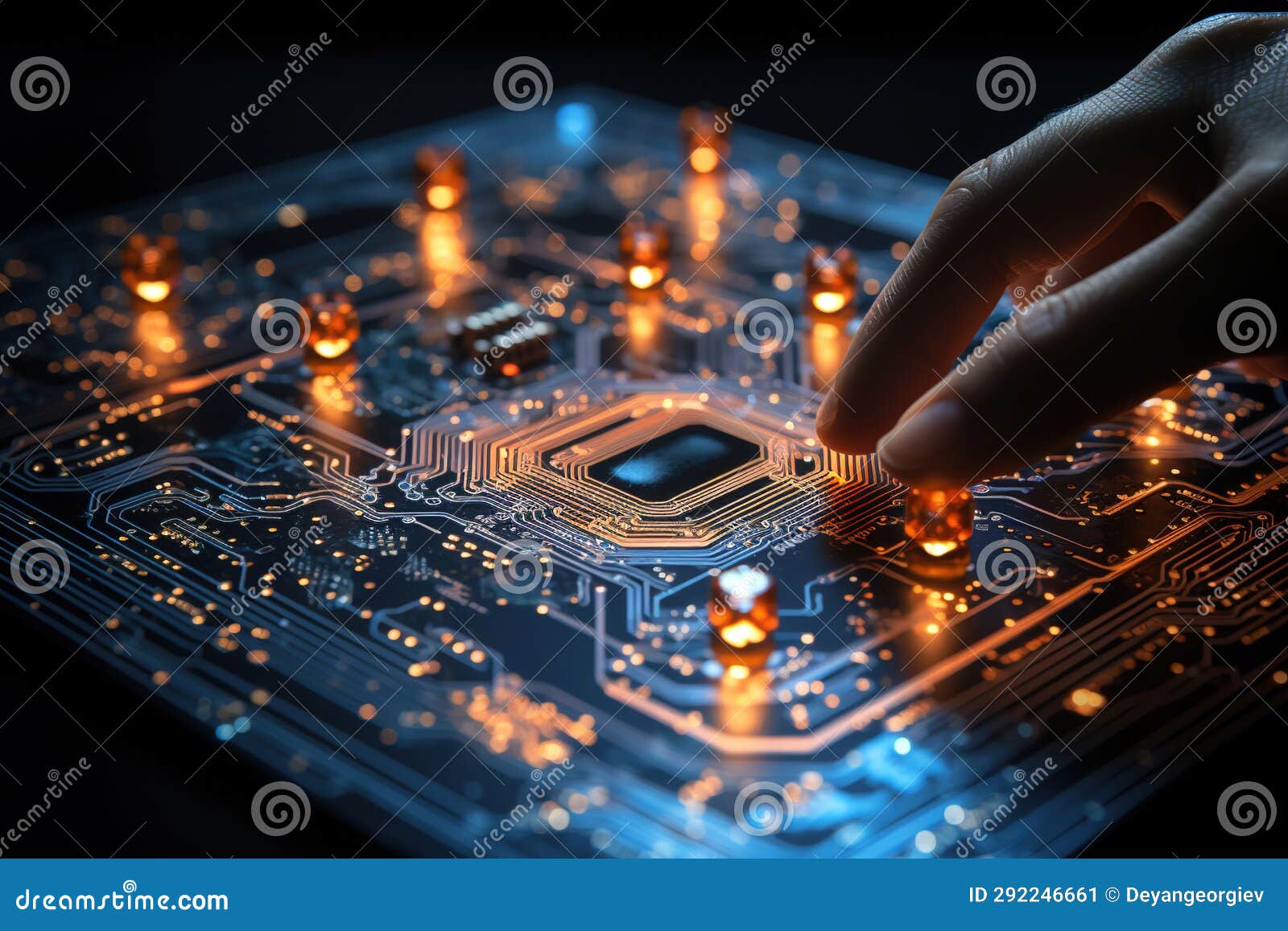 Circuit Key Fingerprint Scanner. Scan Biometric Fingermark Electronic ...