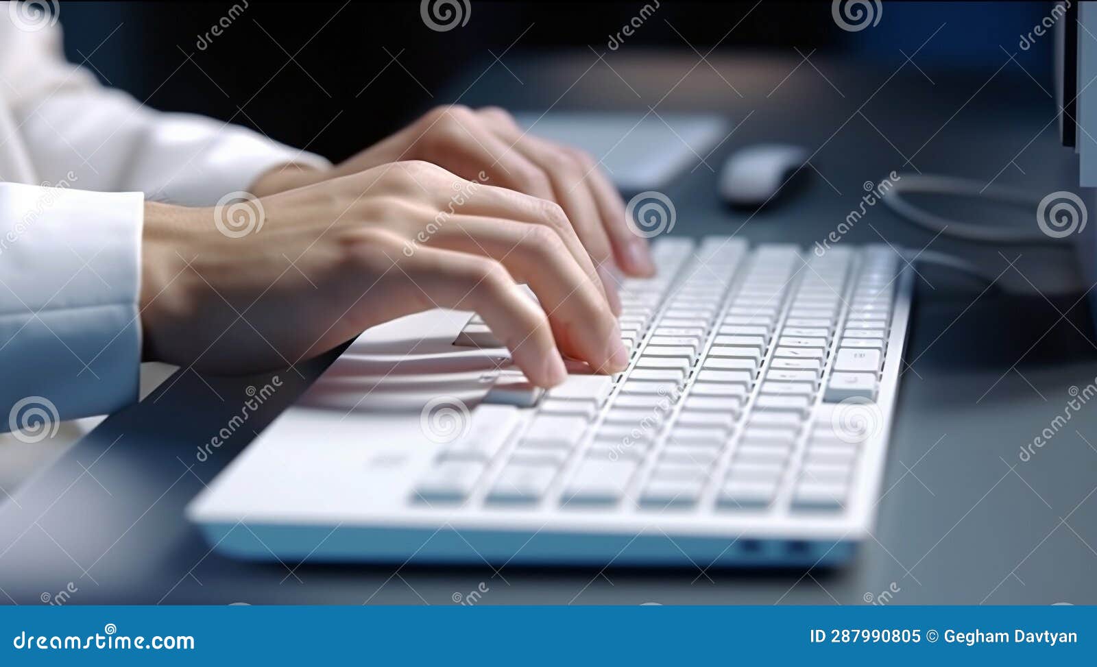 Programmer is Programming on the Computer Keyboard, Person Typing on a ...