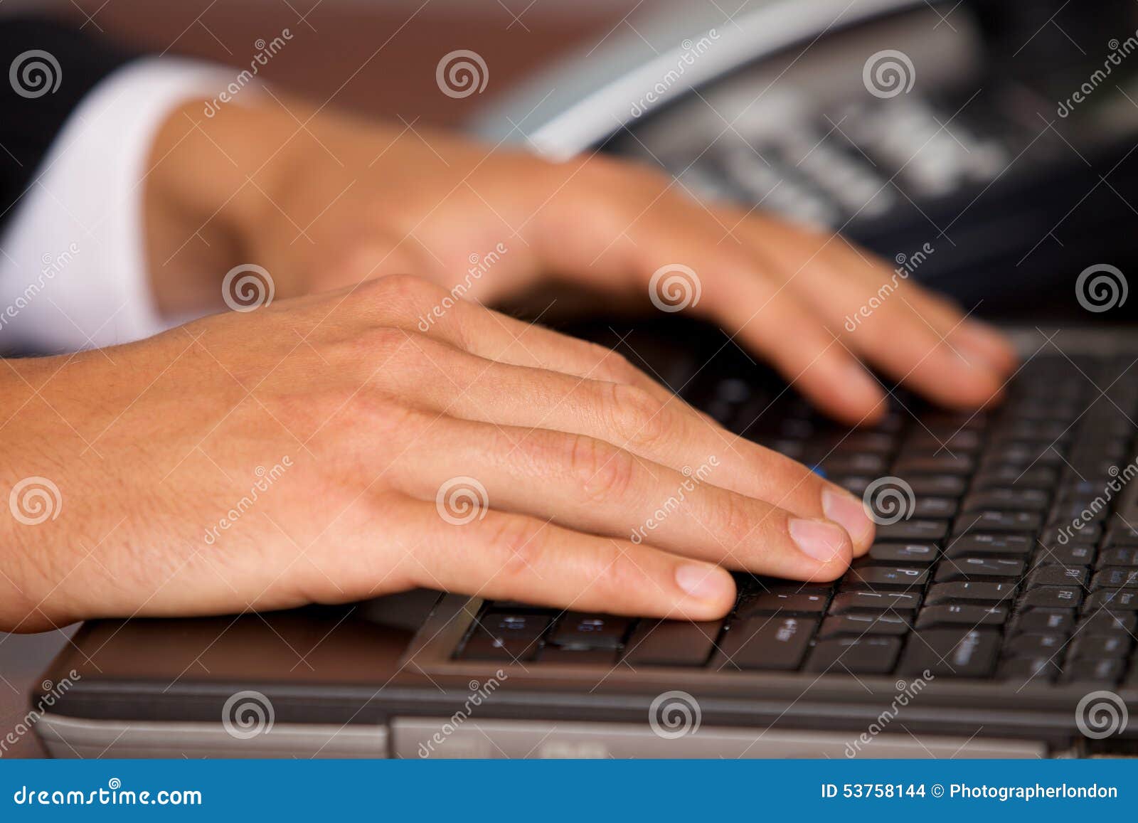Close-up of Person Using Laptop Stock Photo - Image of computer ...