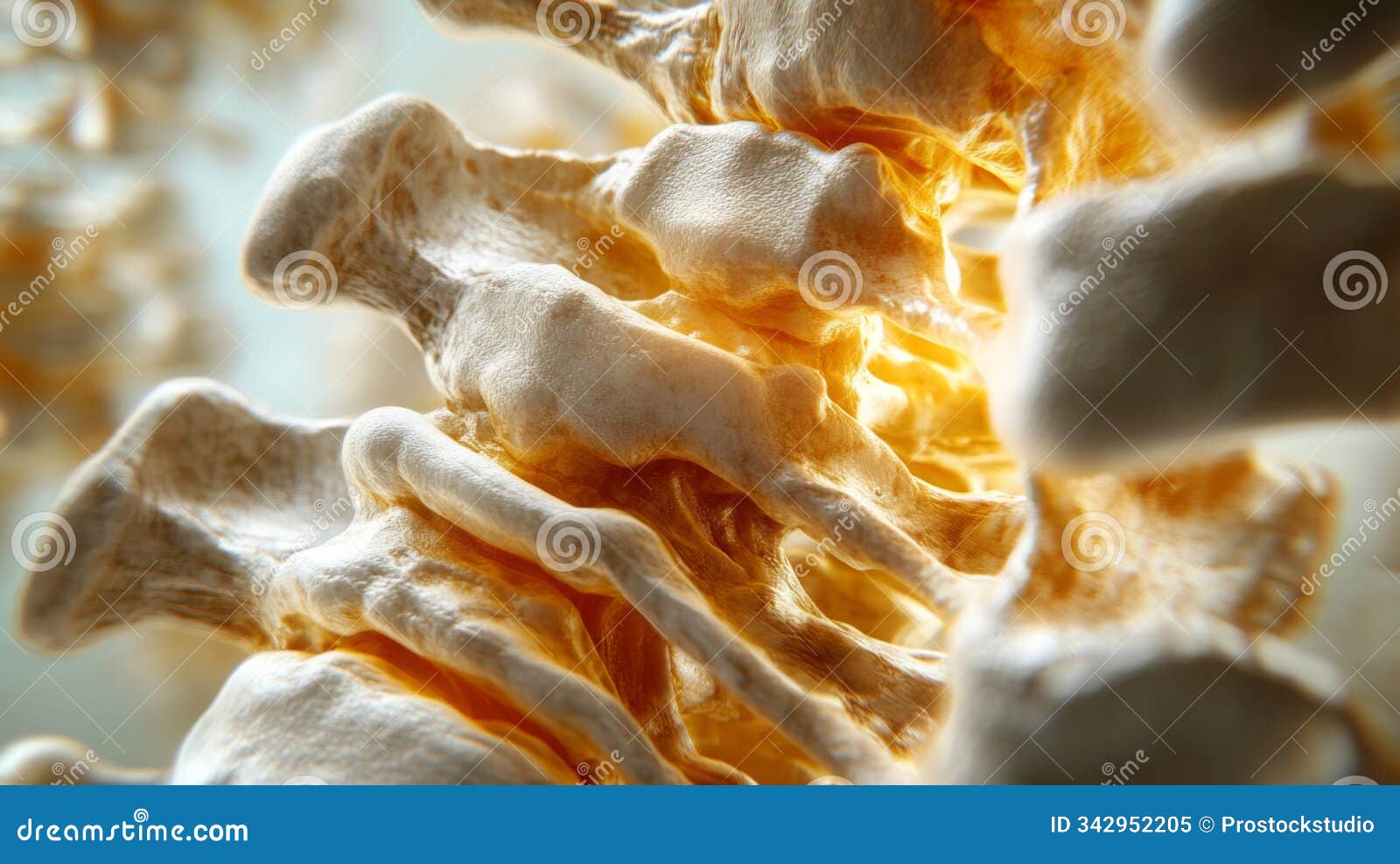 Detailed View of a Human Spine Highlighting Vertebral Structure and ...