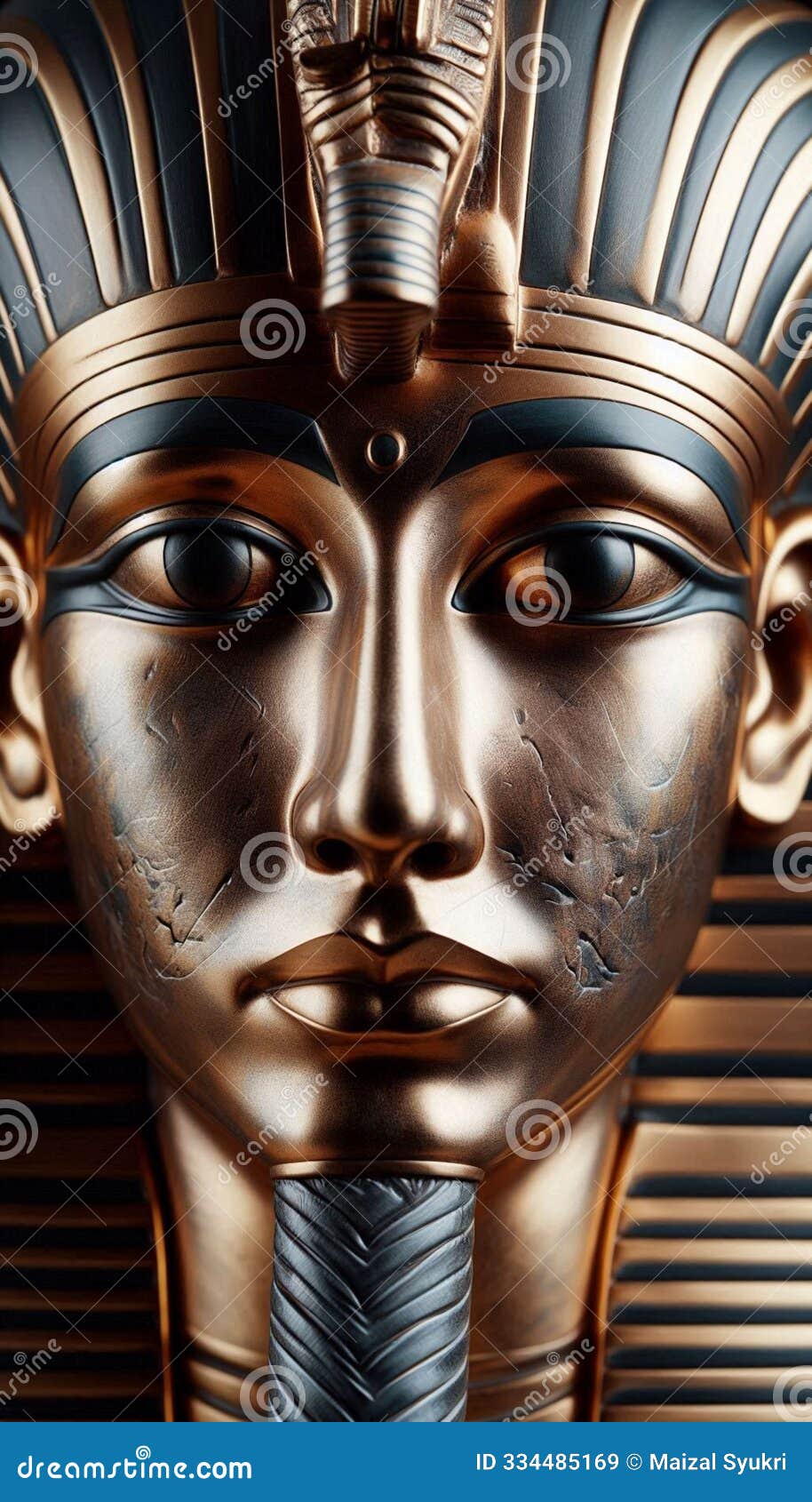The Intricate Details of a Pharaoh’s Mask, Showcasing the Elaborate ...