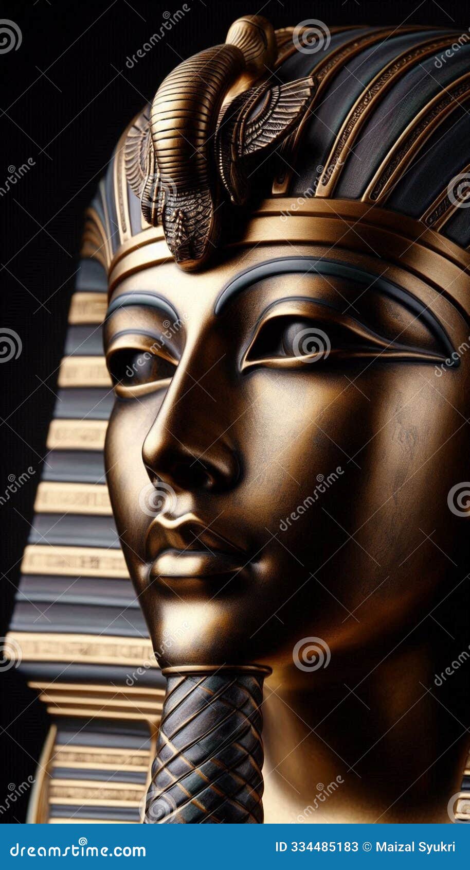 The Intricate Details of a Pharaoh’s Mask, Showcasing the Elaborate ...