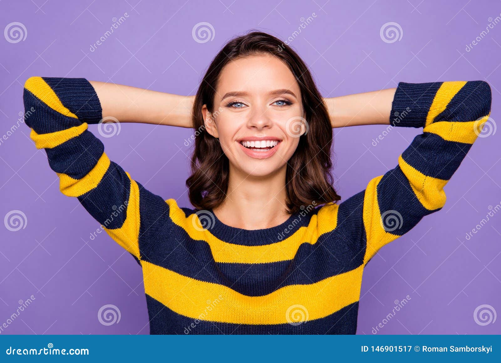 Close Up Photo Beautiful Amazing Funky She Her Lady Overjoyed Hold