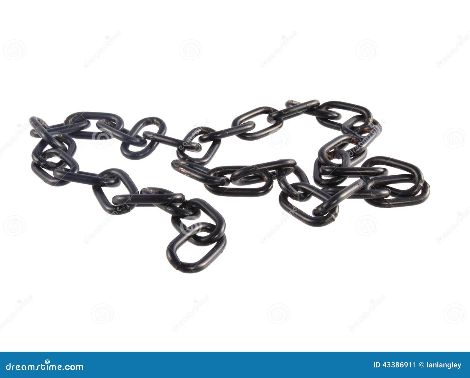 Close Up Photo of a Black Chain on a White Background Stock Image ...