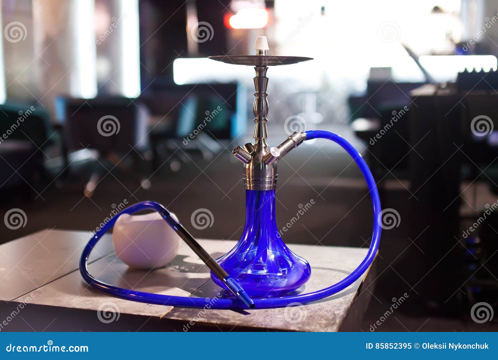 Close-up Photo of Blue Hookah with Tube Stock Image - Image of hookah ...