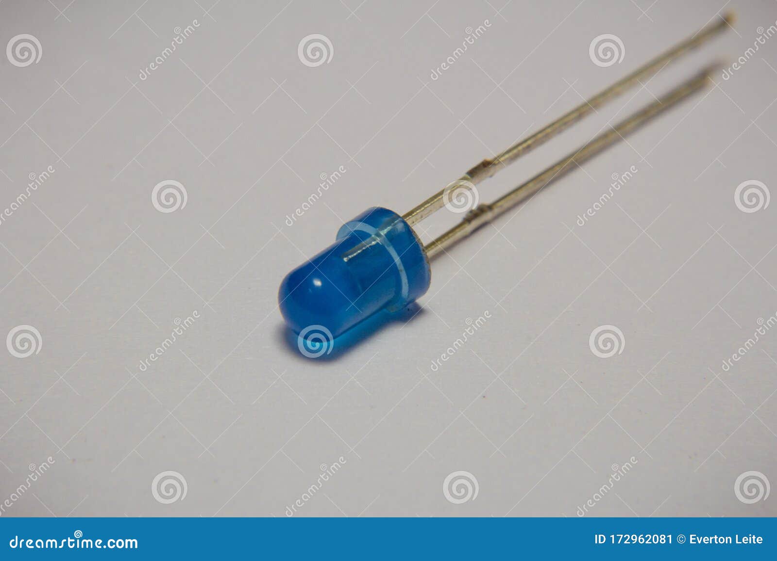 Close-up Photo of a Blue Light Emitting Diode LED Stock Image - Image ...