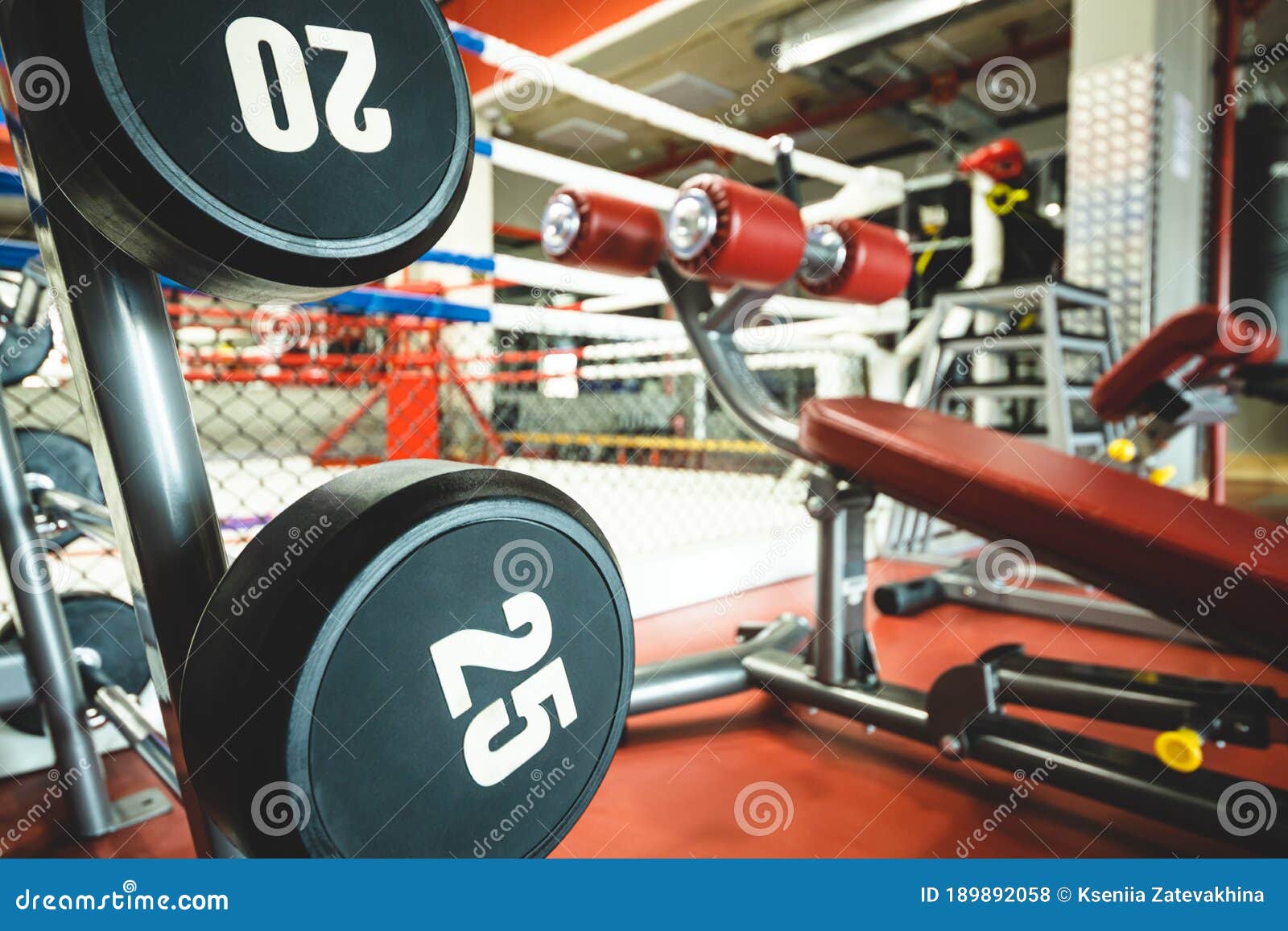 Close Up Photo of the Boxing Ring in the Interior of the Gym. Stock ...
