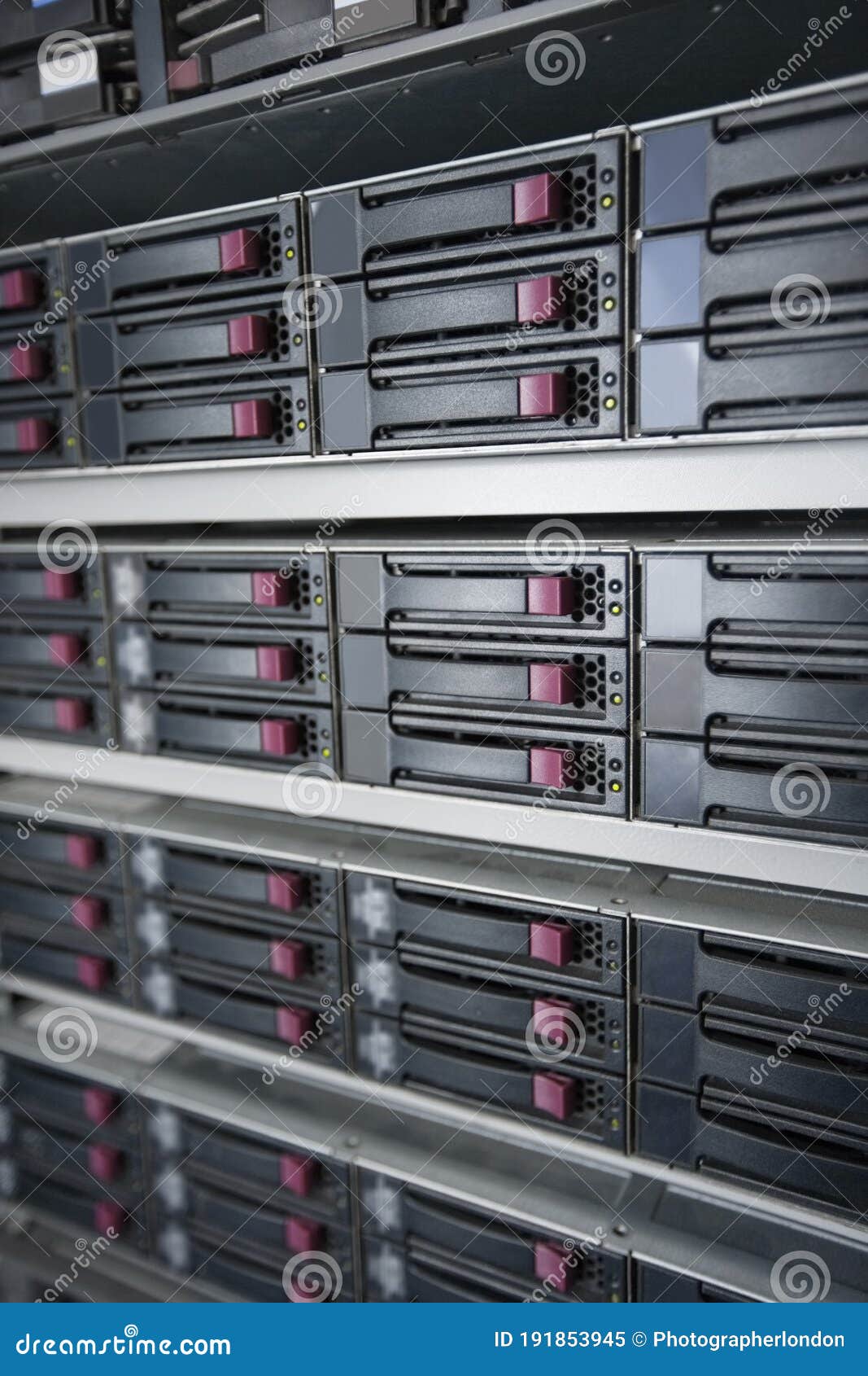 Close-up of Computer Network Hardware in Server Room Stock Image ...