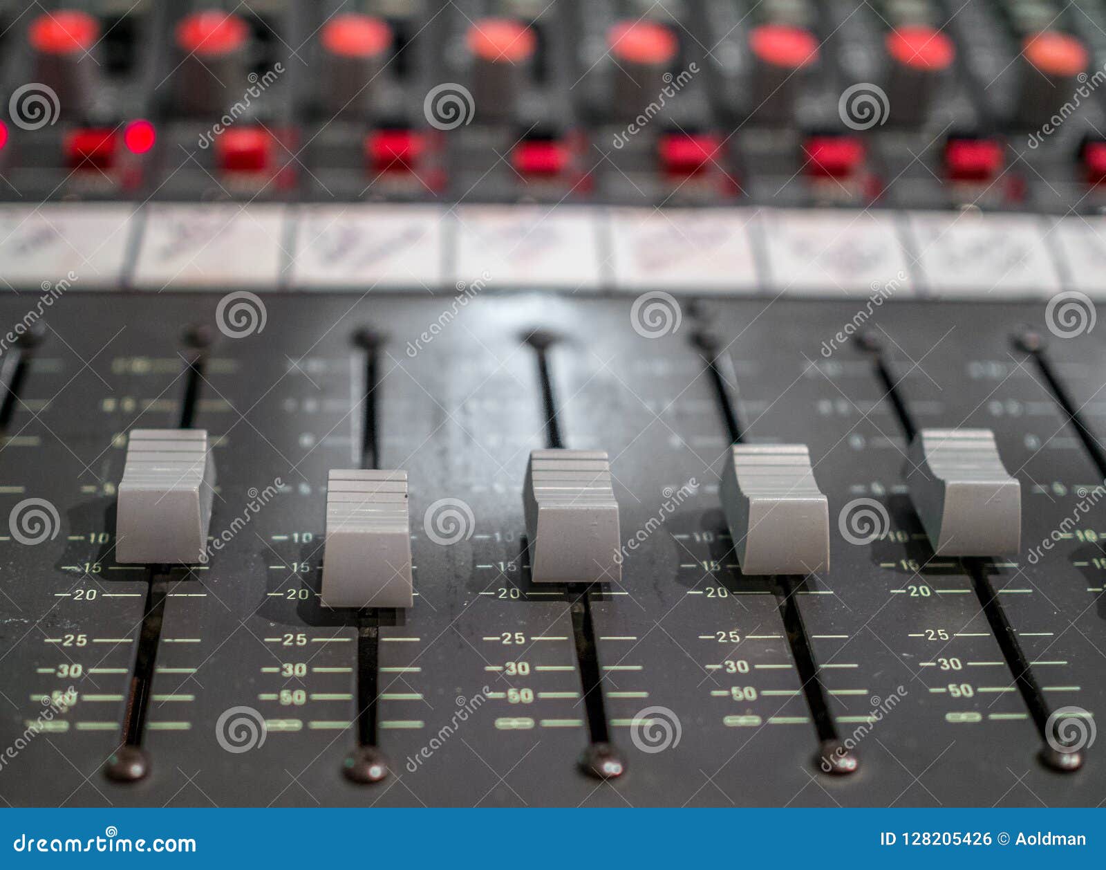 Control Board in the Sound Studio Stock Photo - Image of concert ...