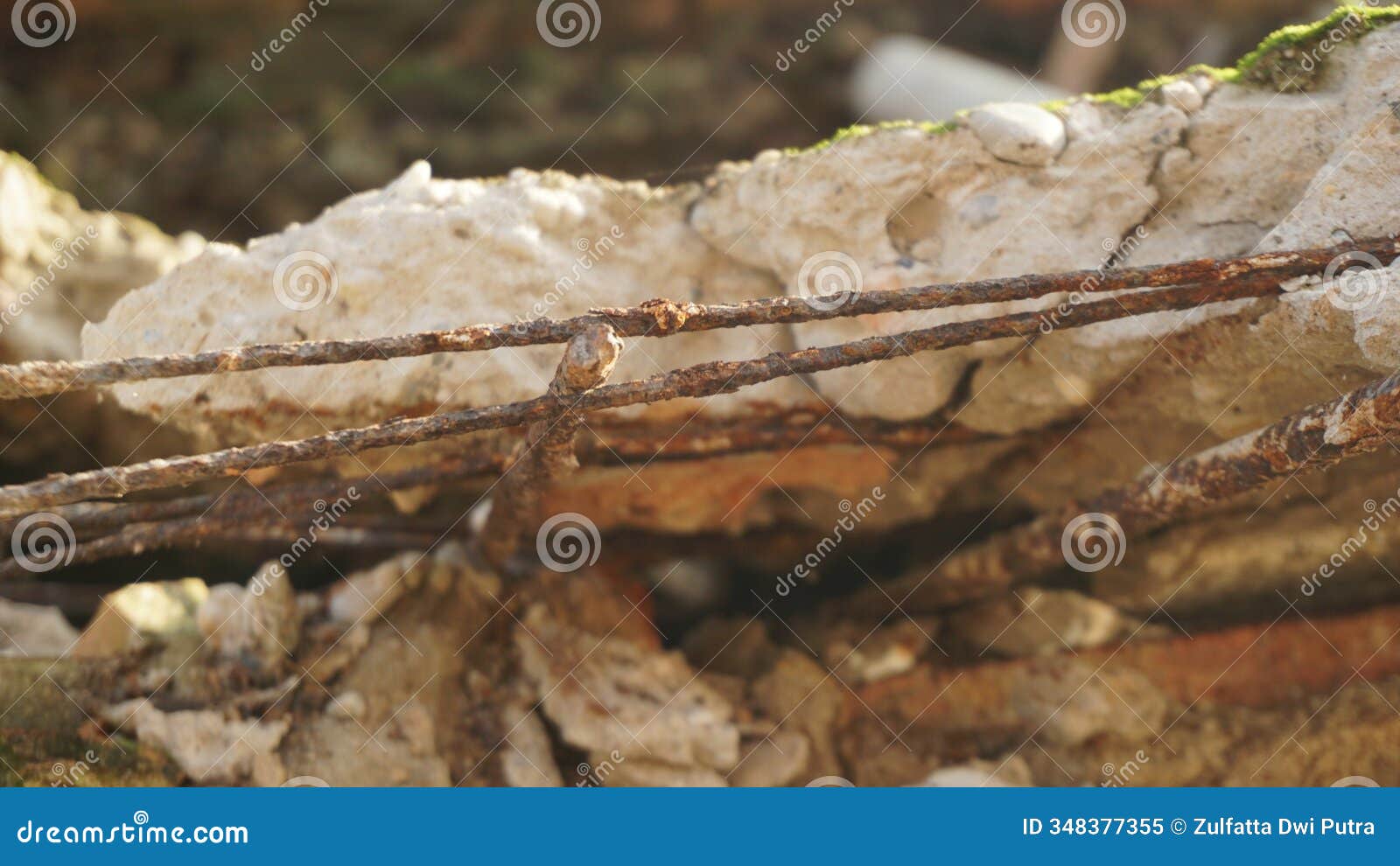 Exposed Rebar in Damaged Concrete Stock Image - Image of damaged ...
