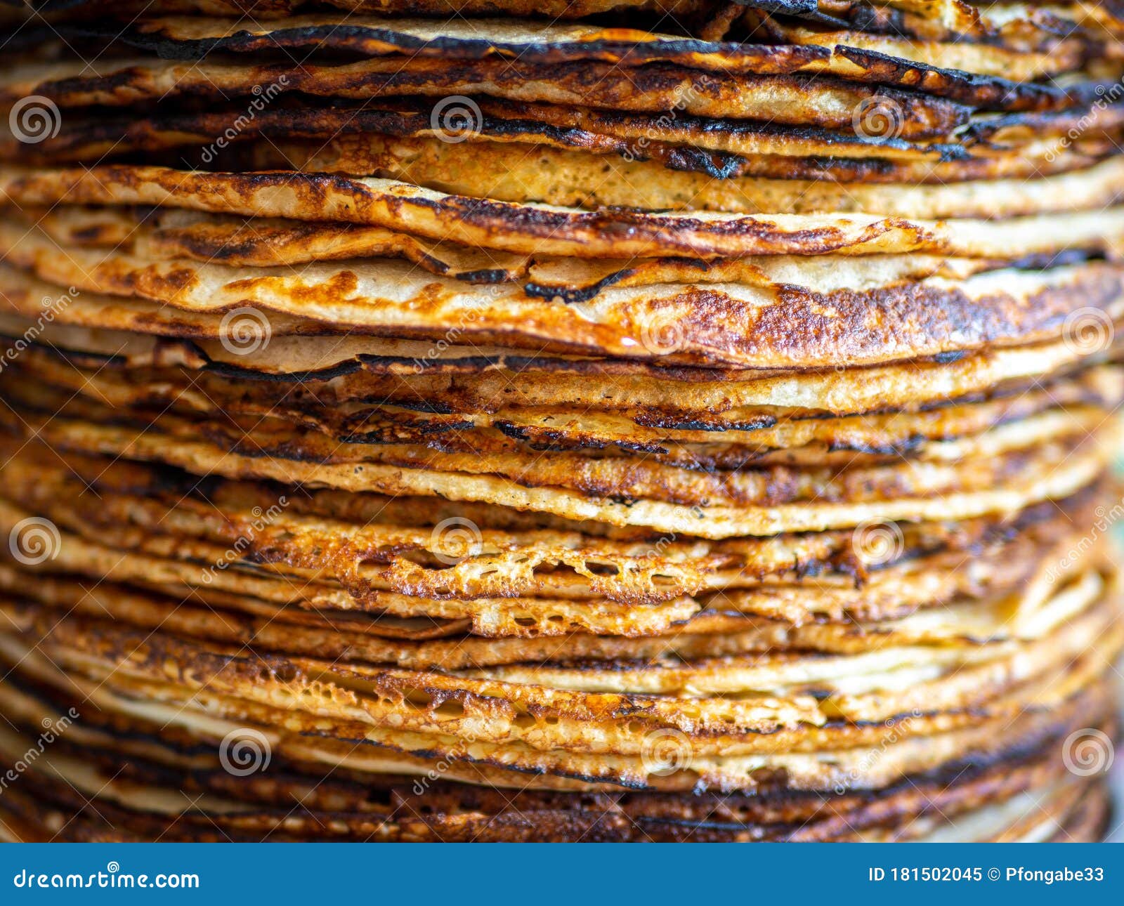 Close Up Photo of Delicious Crepes Stack Stock Image - Image of close ...