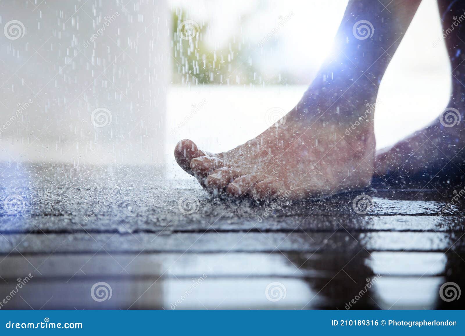 Close Up Photo of Foot Under Dripping Water Stock Photo - Image of ...
