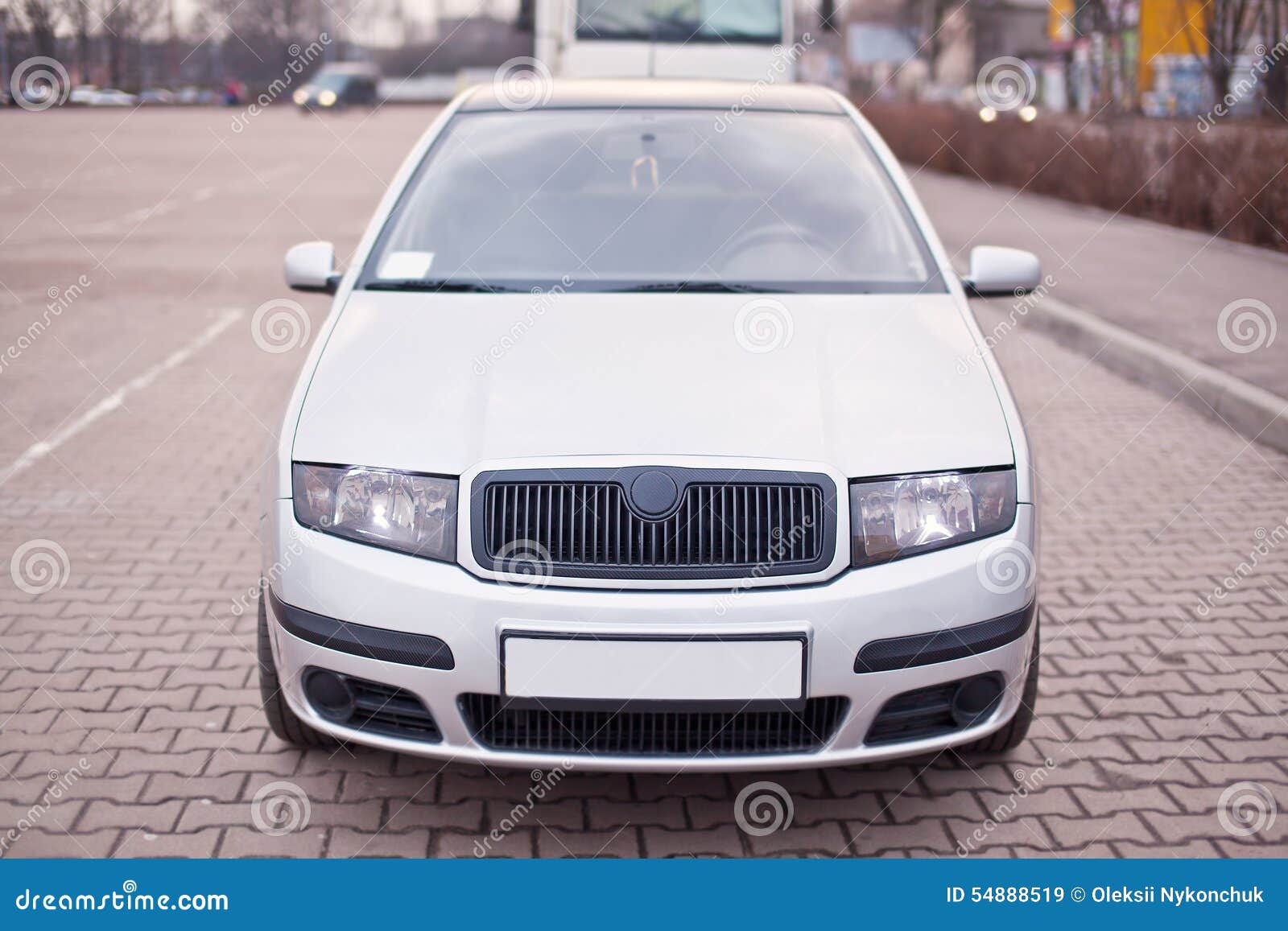 Close-up Photo of Front Part the Silver Car Stock Image - Image of ...