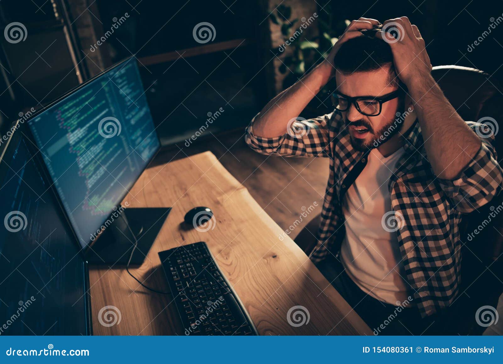 Close Up Photo Handsome Epic Fail He Him His Guy Crash Code Error System Linux Windows Coder