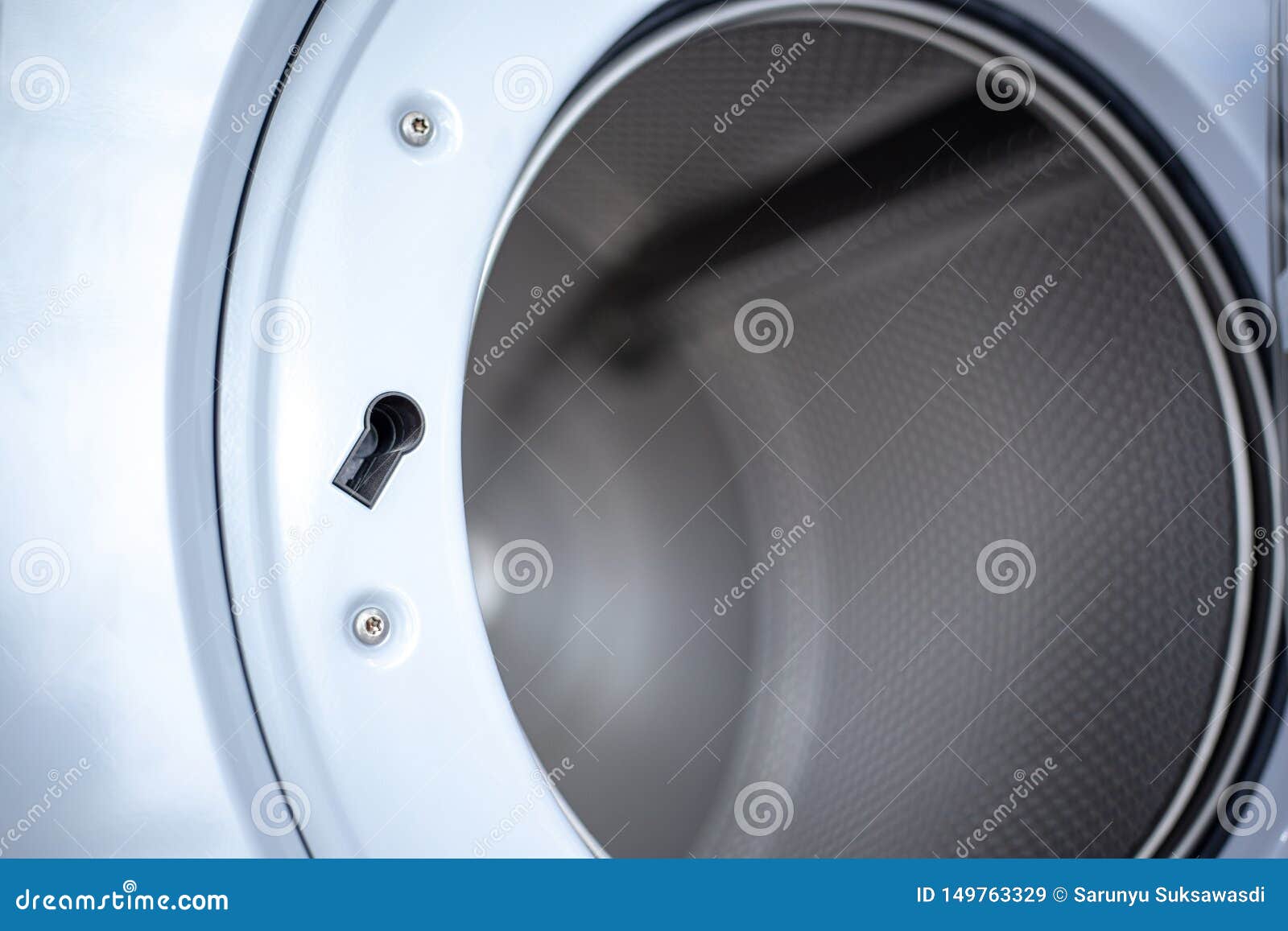Close Up Photo of Inside Washing Machine Drum Stock Image - Image of ...