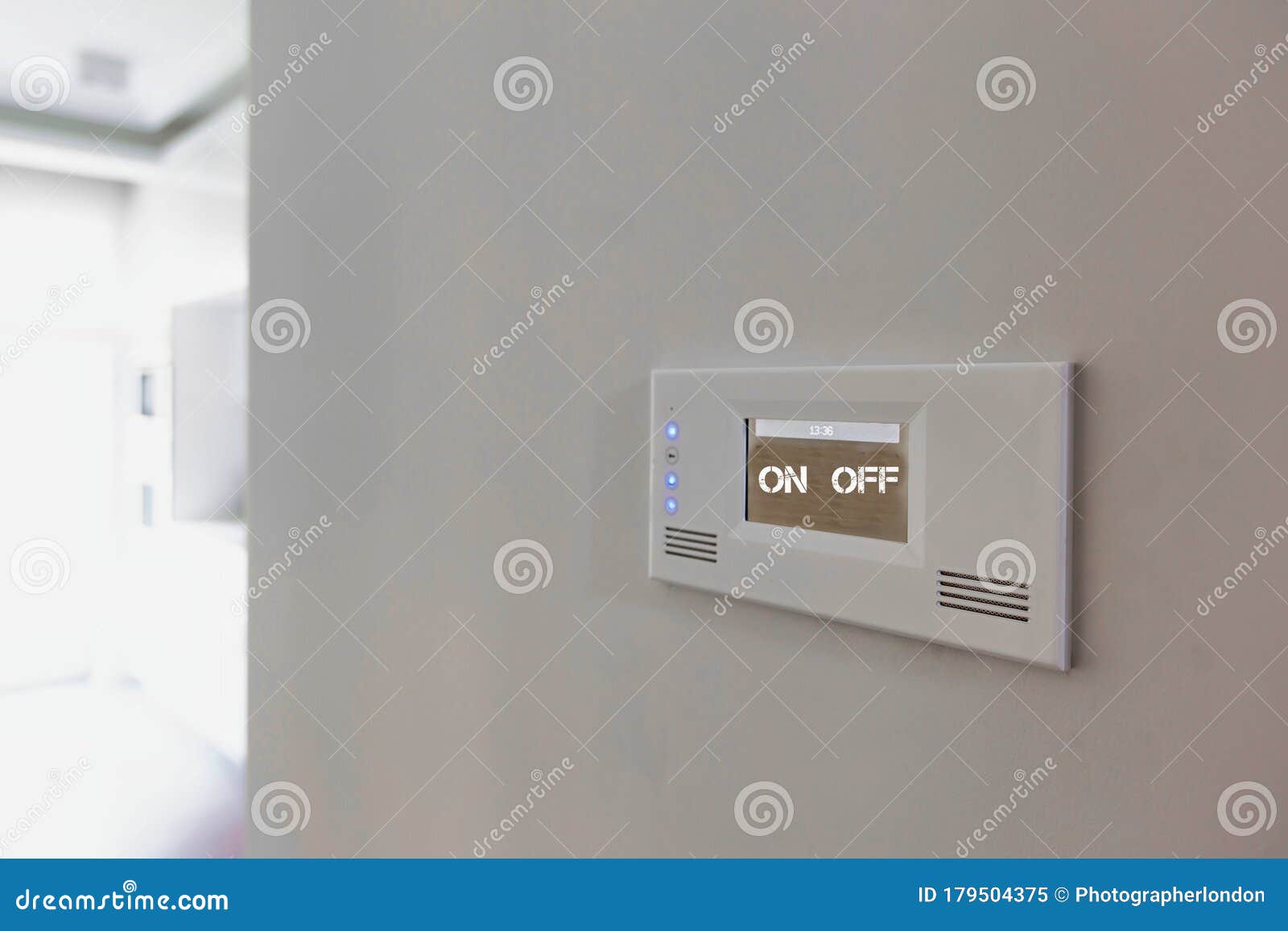 Close Up Photo of Modern Touch Switch Board on Wall Stock Image - Image ...