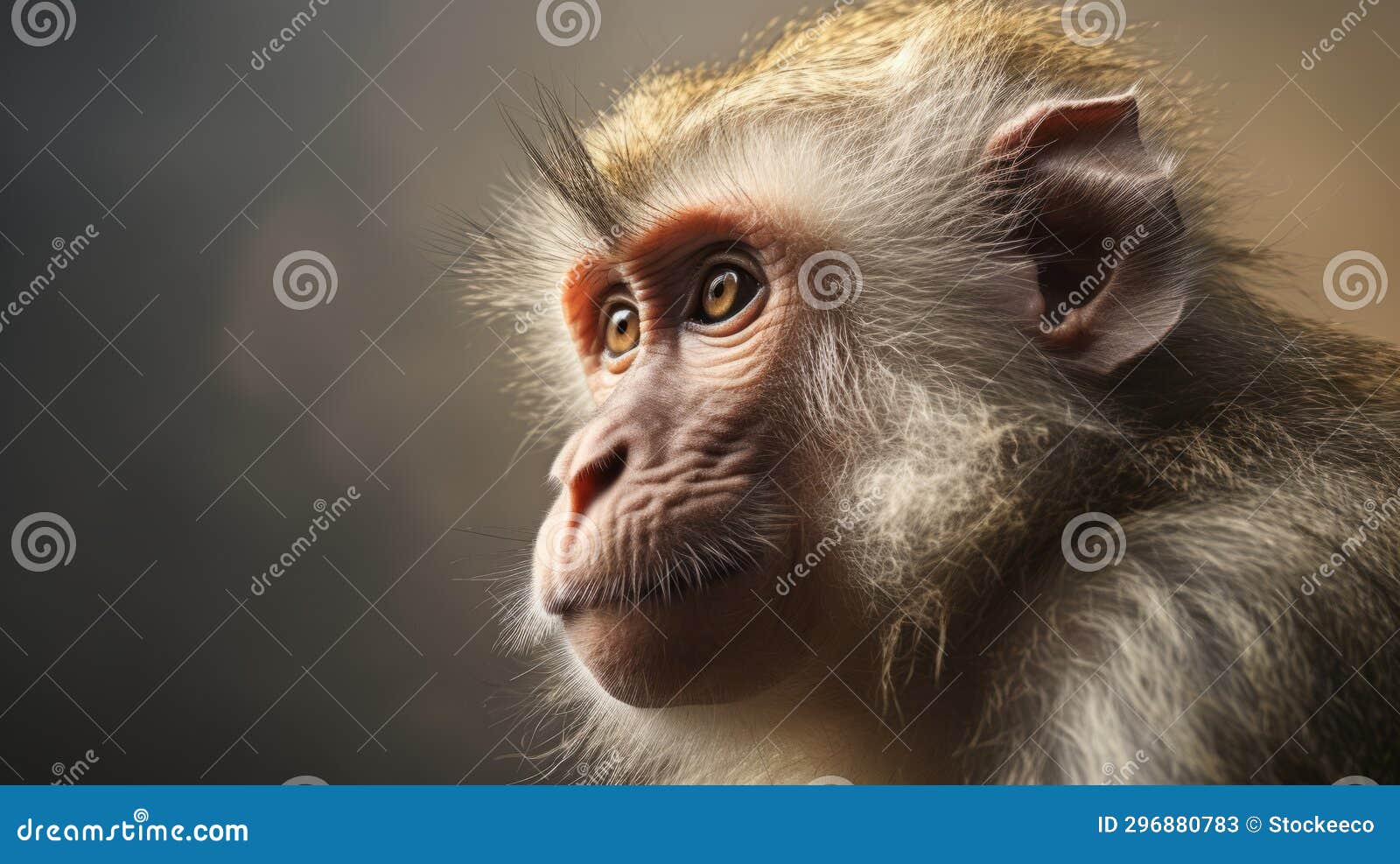 Backlight. Monkey With Granite Rock, Sunset. Madagascar Wildlife, Ring ...