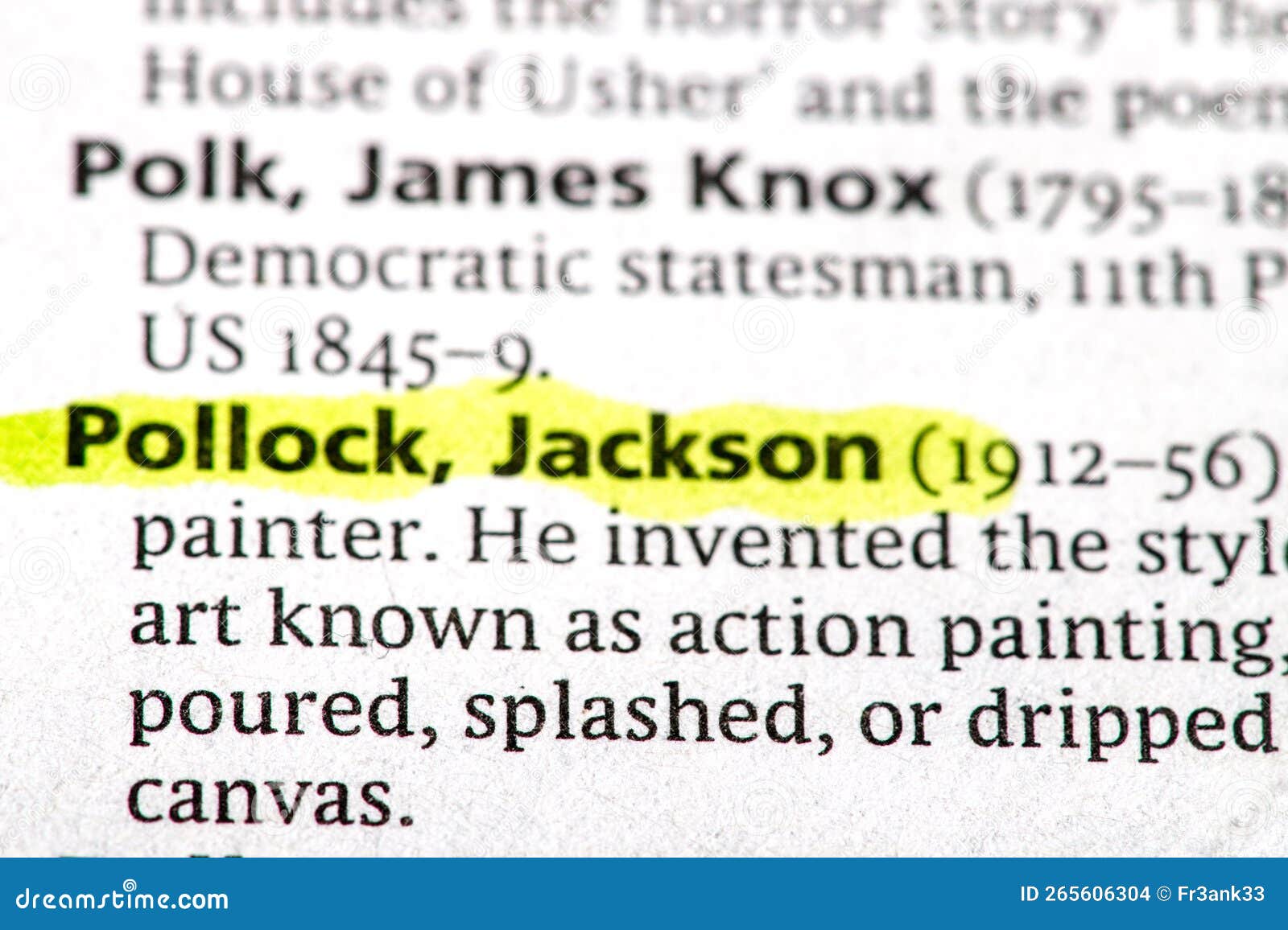 Jackson pollack stock photo. Image of close, pollack - 265606304