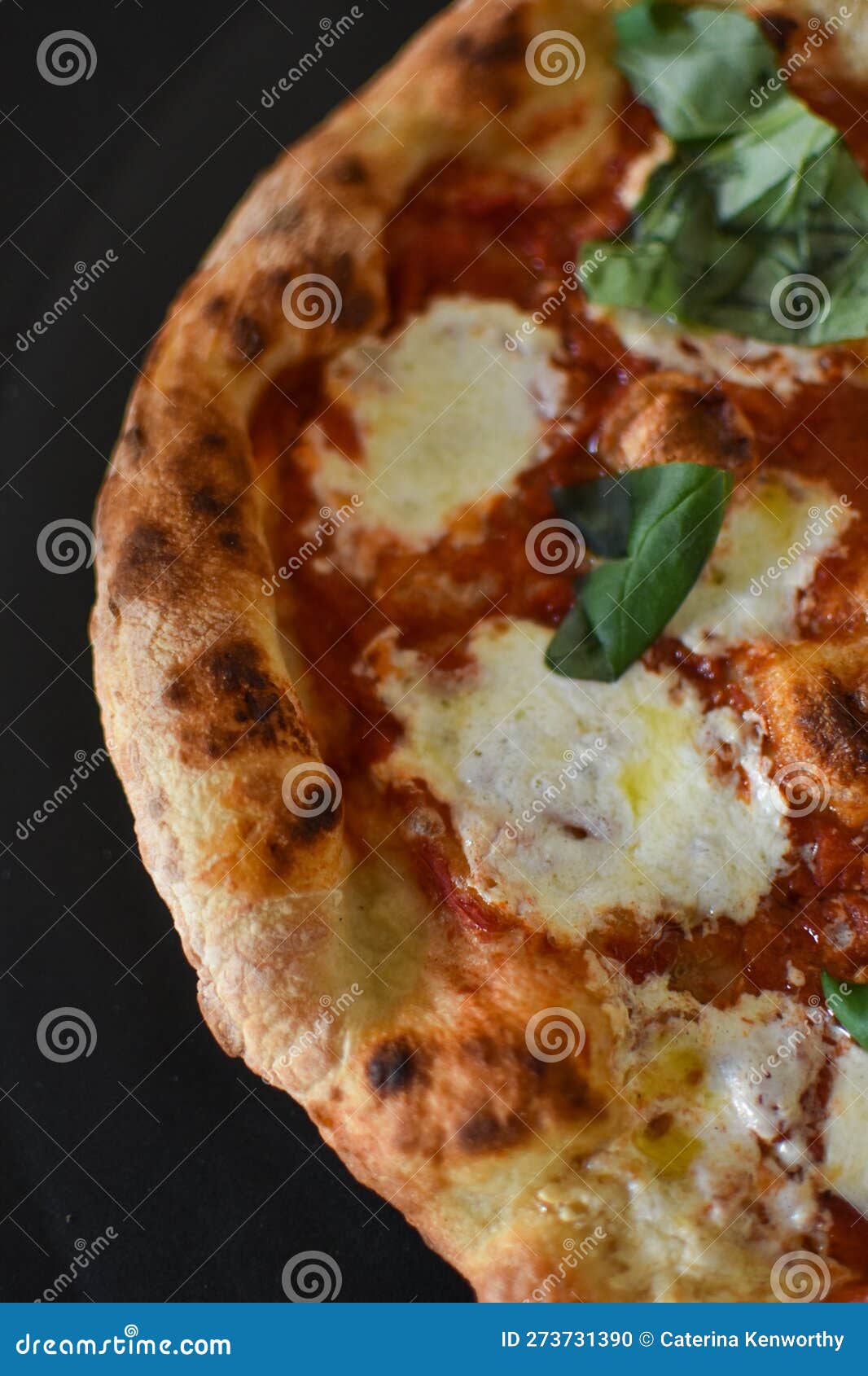 Close Up Photo of a Neapolitan Style Pizza Vertical Stock Photo - Image ...