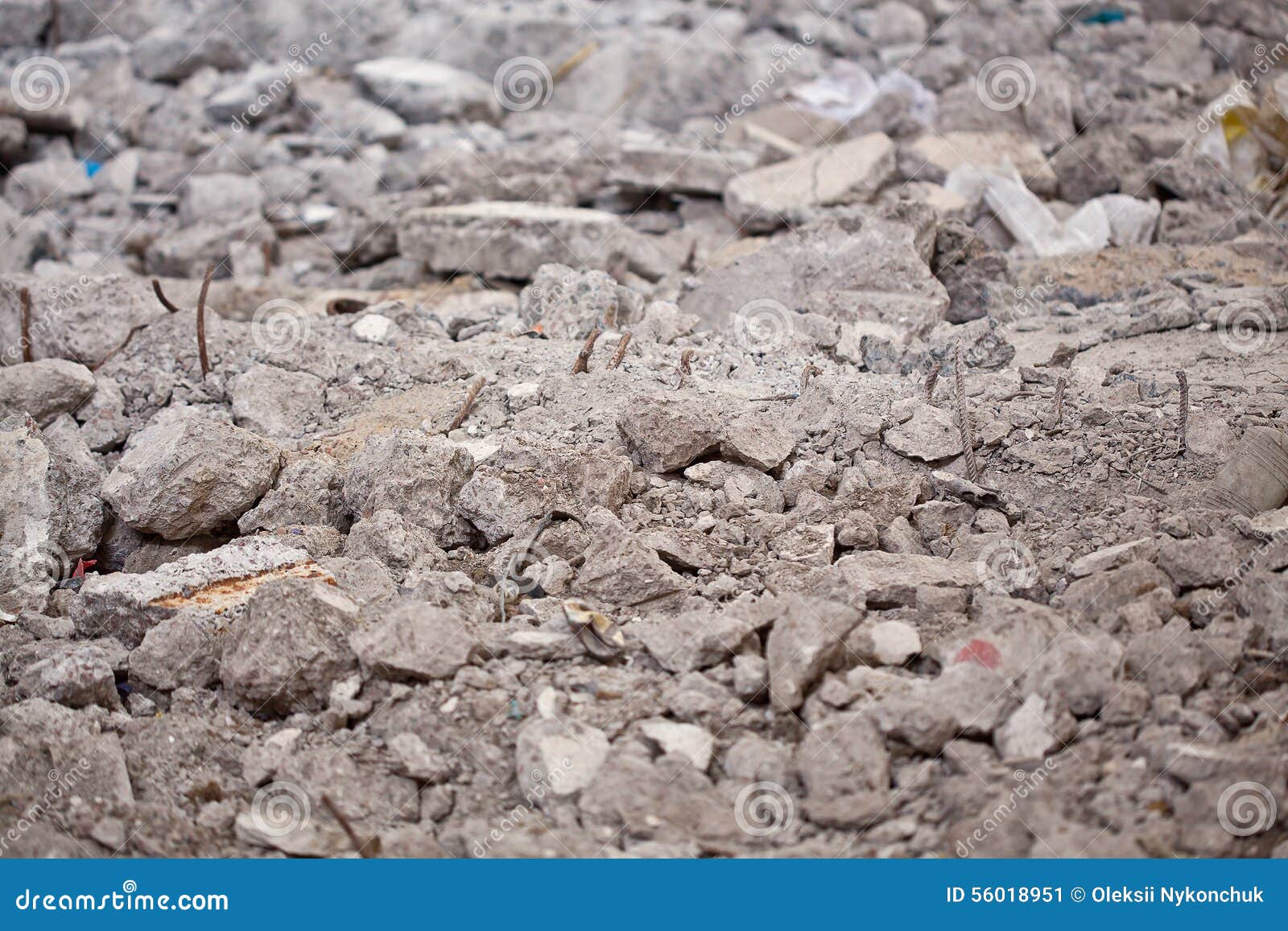 Close-up Photo of a Pile Broken Concrete Blocks Stock Image - Image of ...