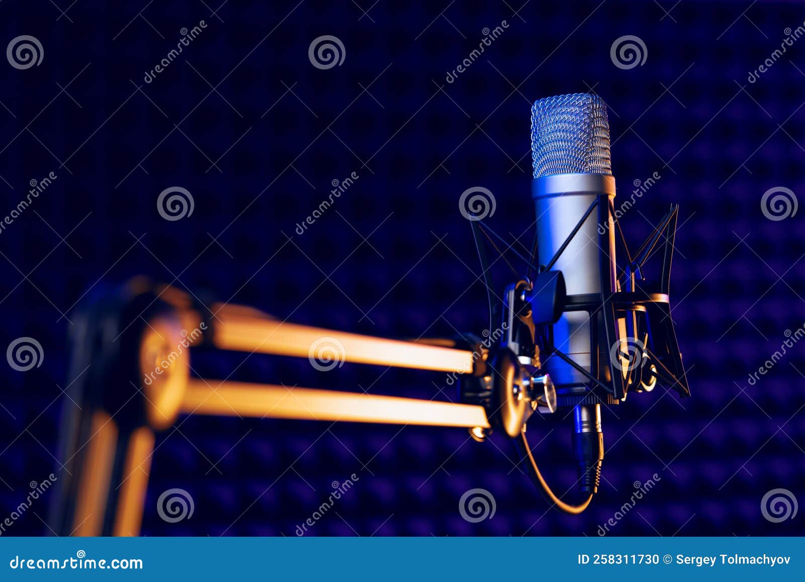 Close Up of Professional Microphone in Recording Studio Stock Photo ...