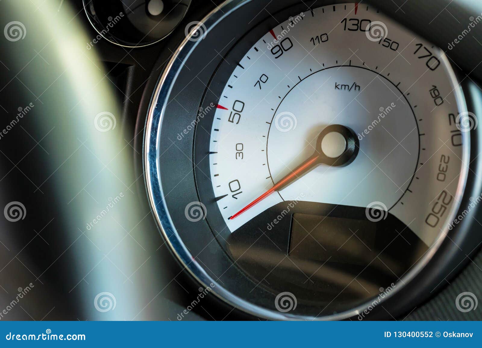 Close Up Image of a Modern Car Speedometer Stock Photo - Image of board ...