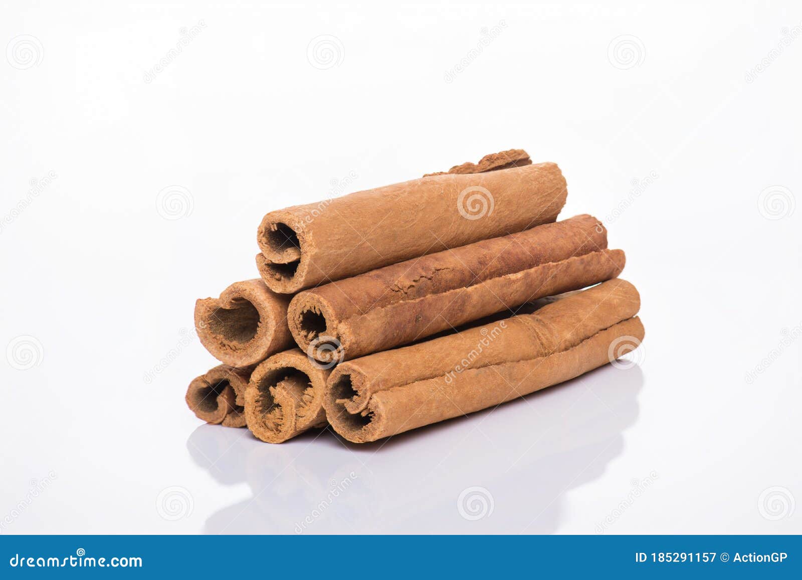 Stack Of Cinnamon Sticks On The Counter Market Stock Photo ...