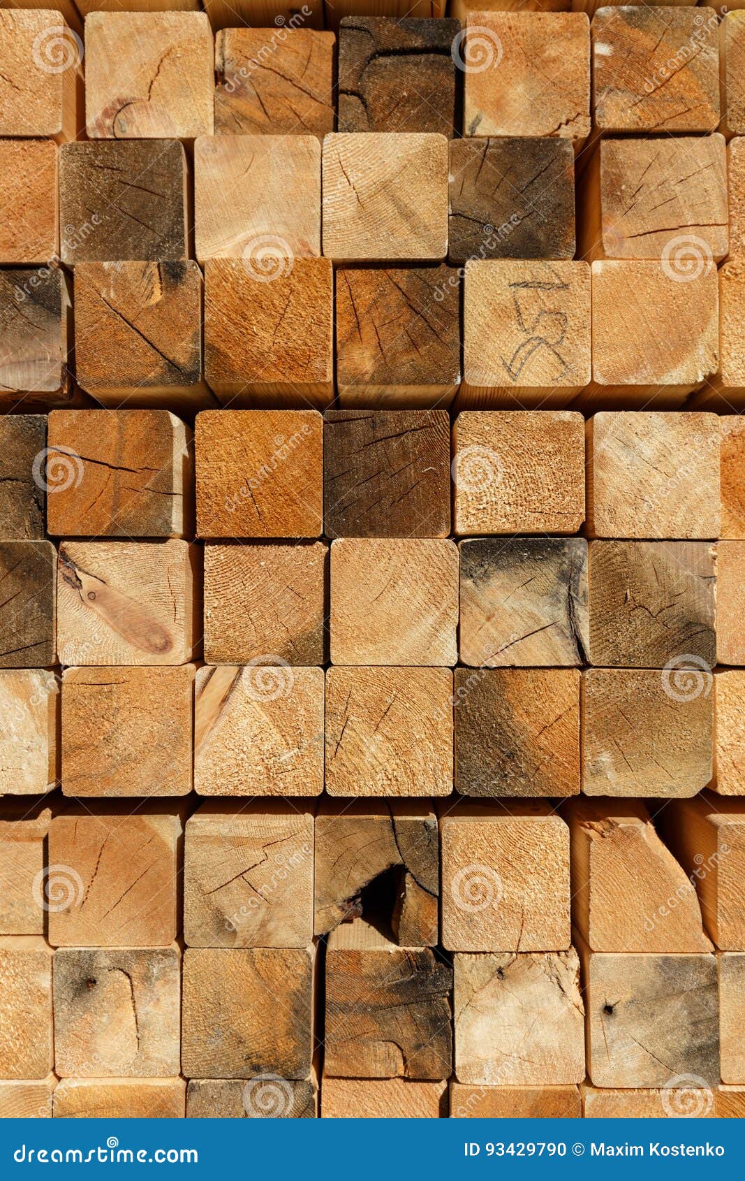 Close Up Photo of Stack Wood Beams in the Factory Stock Photo - Image ...
