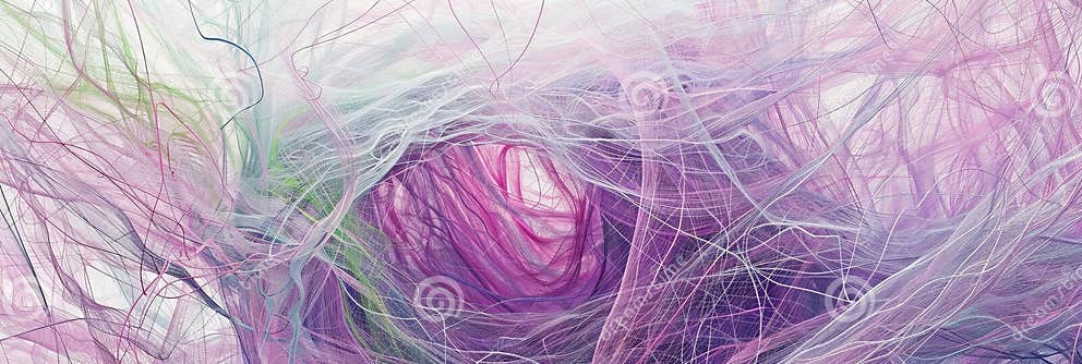 Intertwined Pastel Threads in a Soft, Abstract Formation Stock ...