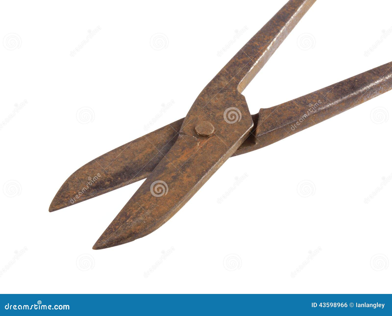 Close Up Photo of Tin Snips on a White Background Stock Photo - Image ...