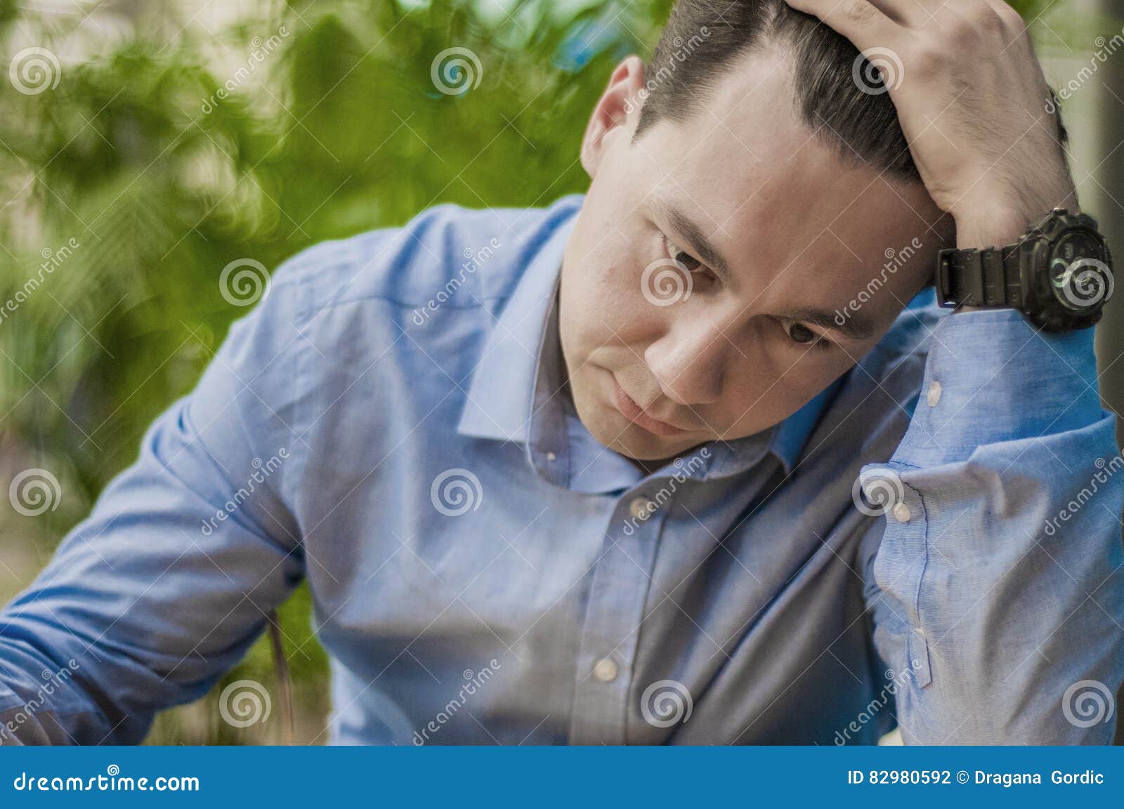 Close Up Photo of Tired Man Having Long Working Day and Needing Help ...