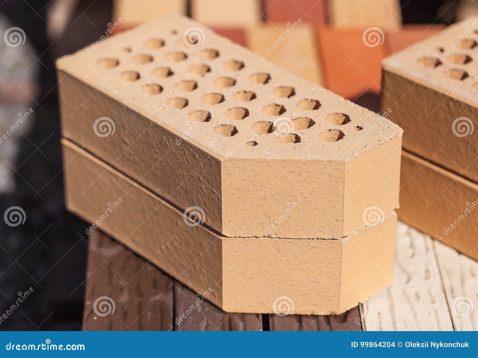 Close-up Photo of Two Beige Cladding Bricks Stock Photo - Image of pair ...