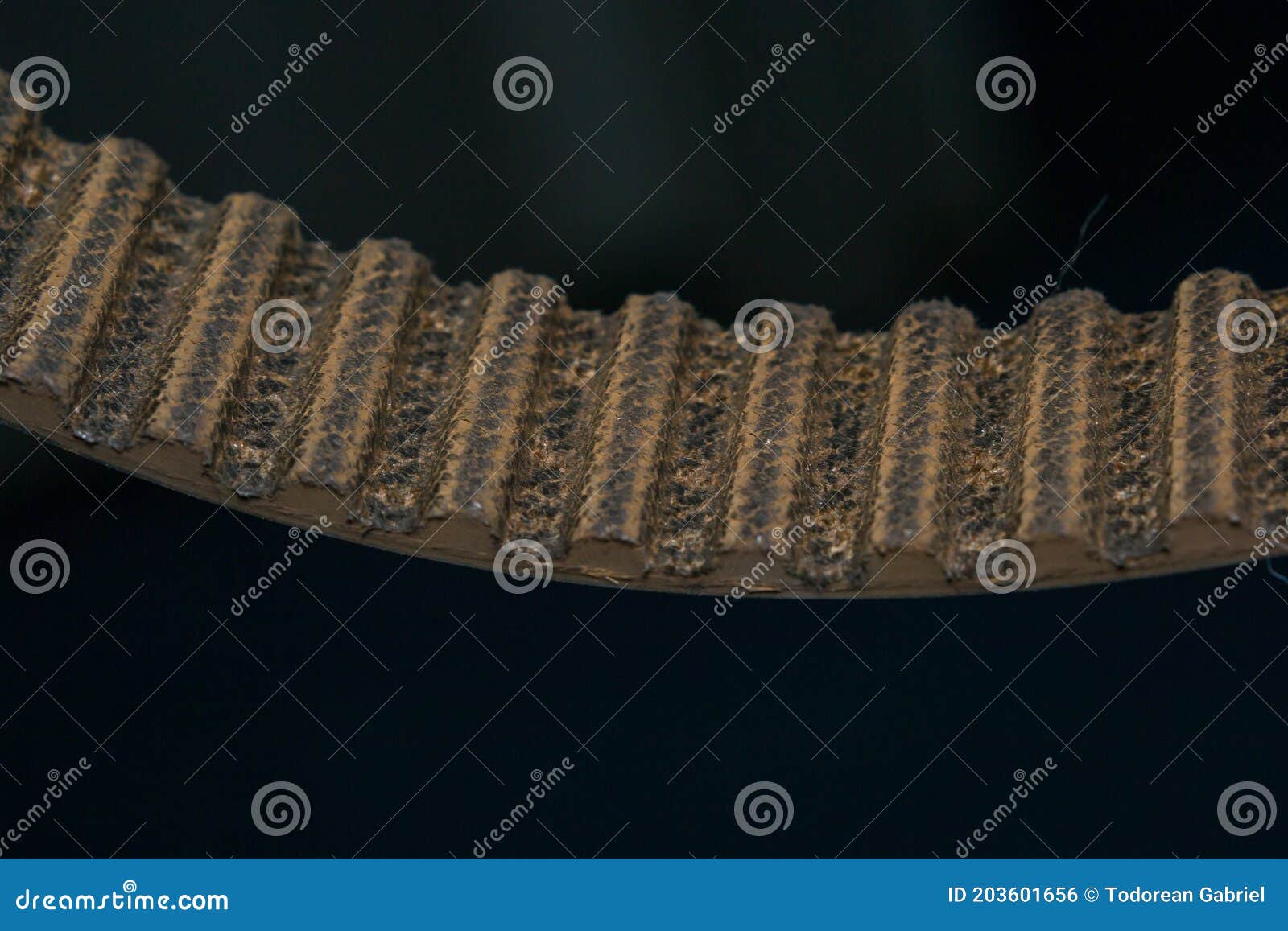 Close-up Photo of a Used Timing Belt Stock Photo - Image of belt ...