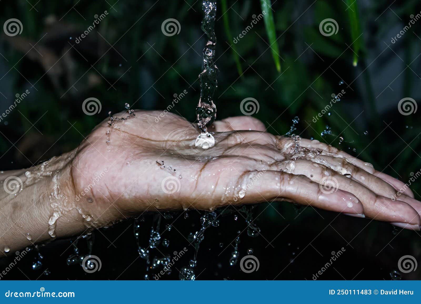 Close Up Photo of Water Splash on the Hand Stock Image - Image of splas ...