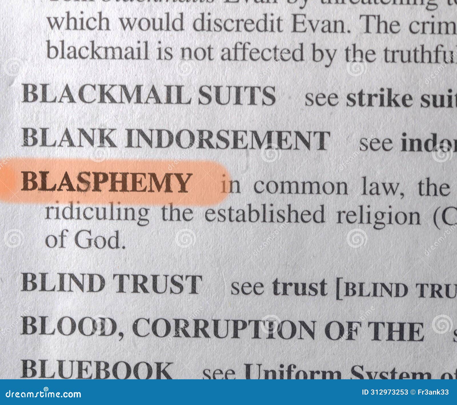 Blasphemy stock image. Image of definition, closeup - 312973253