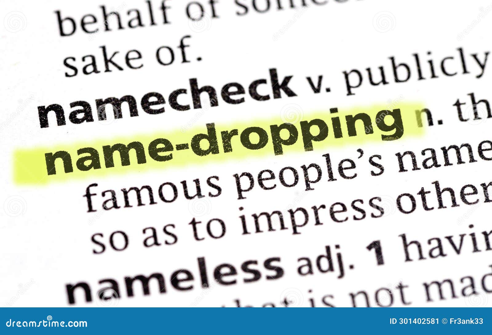 Name dropping stock image. Image of business, impress - 301402581