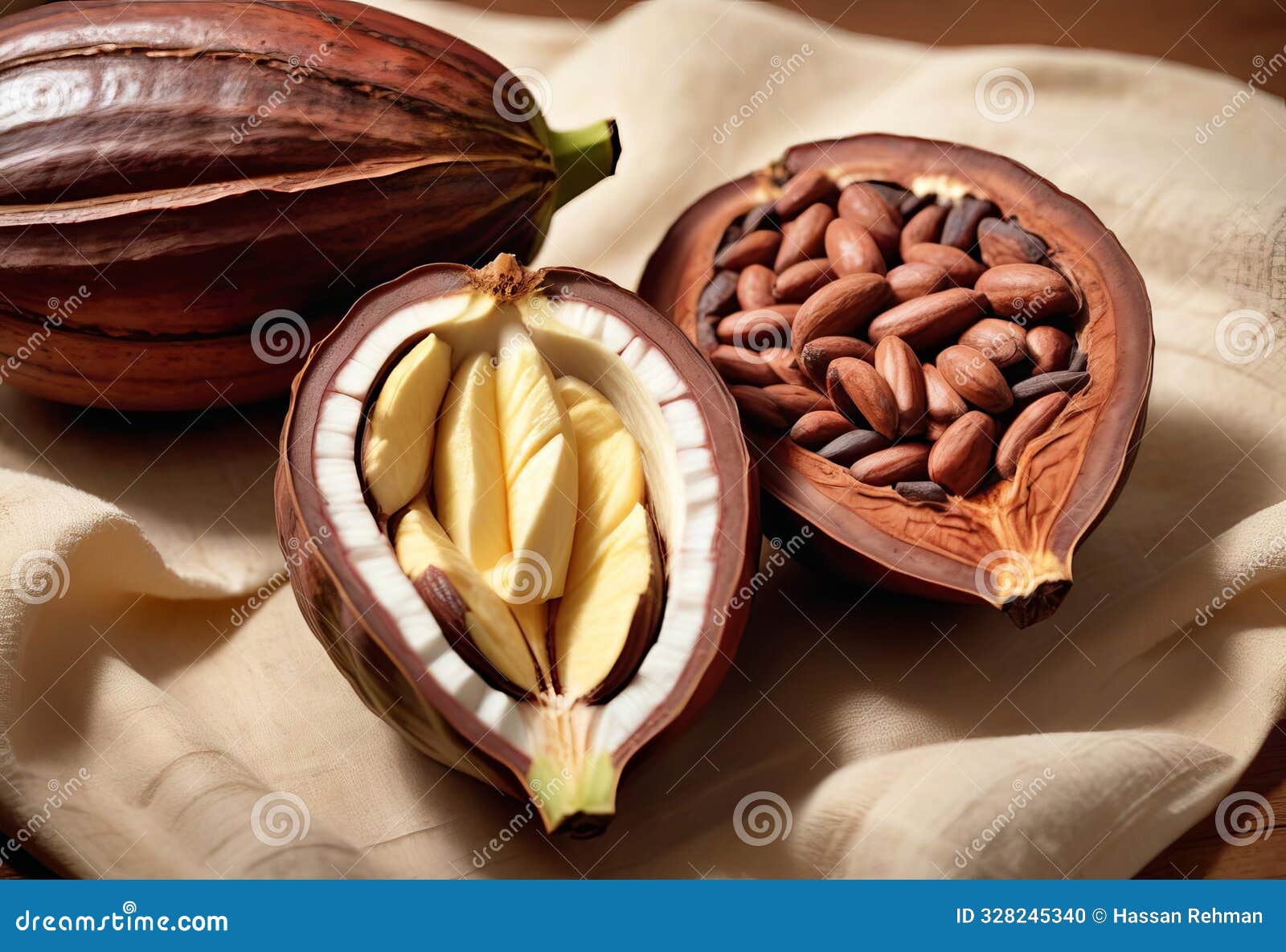 Close-up Of A Cocoa With Detailed Textures And Oval Shapes Stock Image ...
