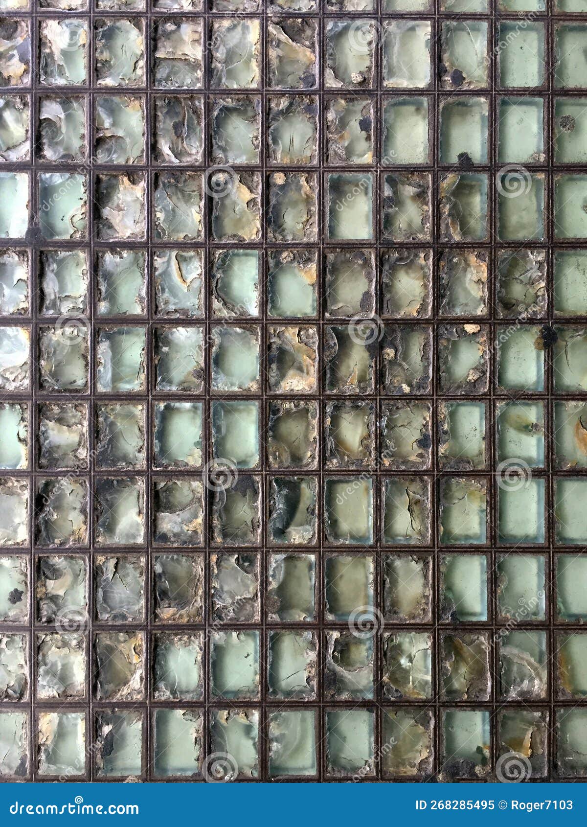 A Close Up Image of a Battered and Broken Pavement Light Stock Image ...