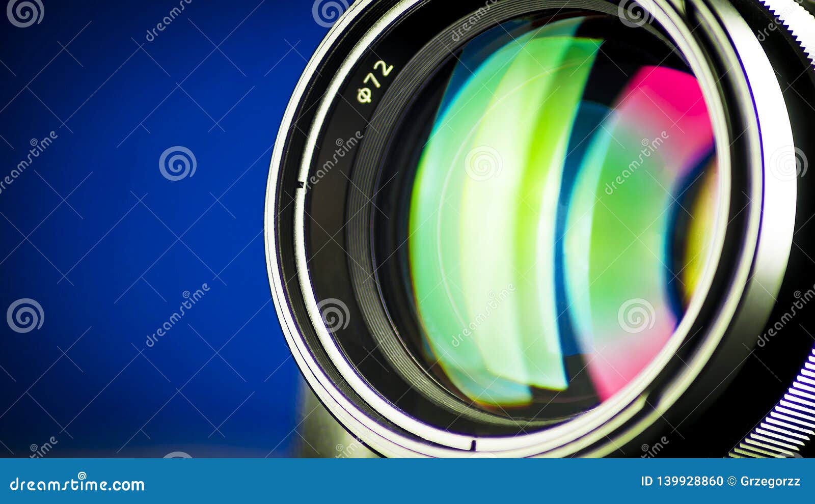 Close-up of Photographic Lens, Diffraction of Light Stock Photo - Image ...