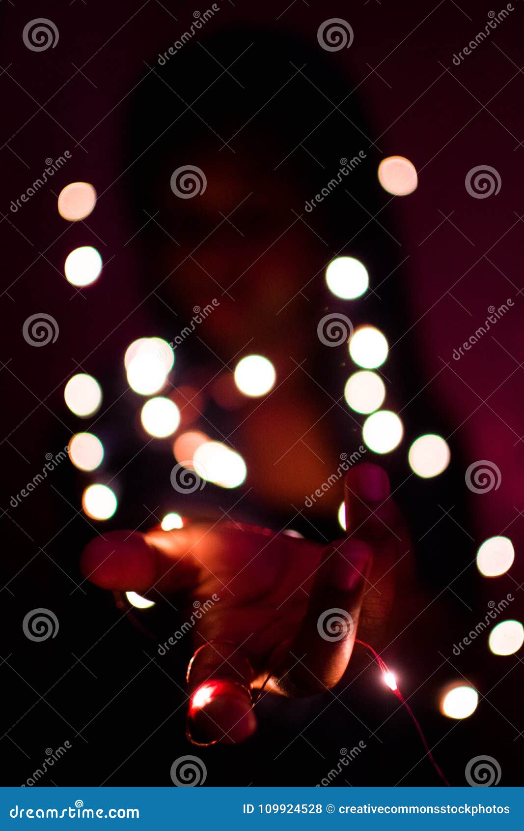 Close-Up Photography Of Hand With Lights Picture. Image: 109924528